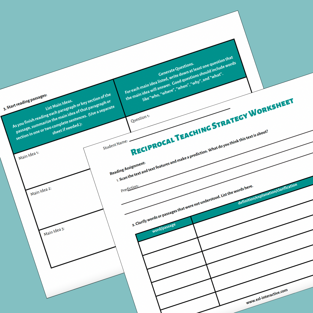 PALS reading strategy worksheet for elementary and secondary — Teach ...