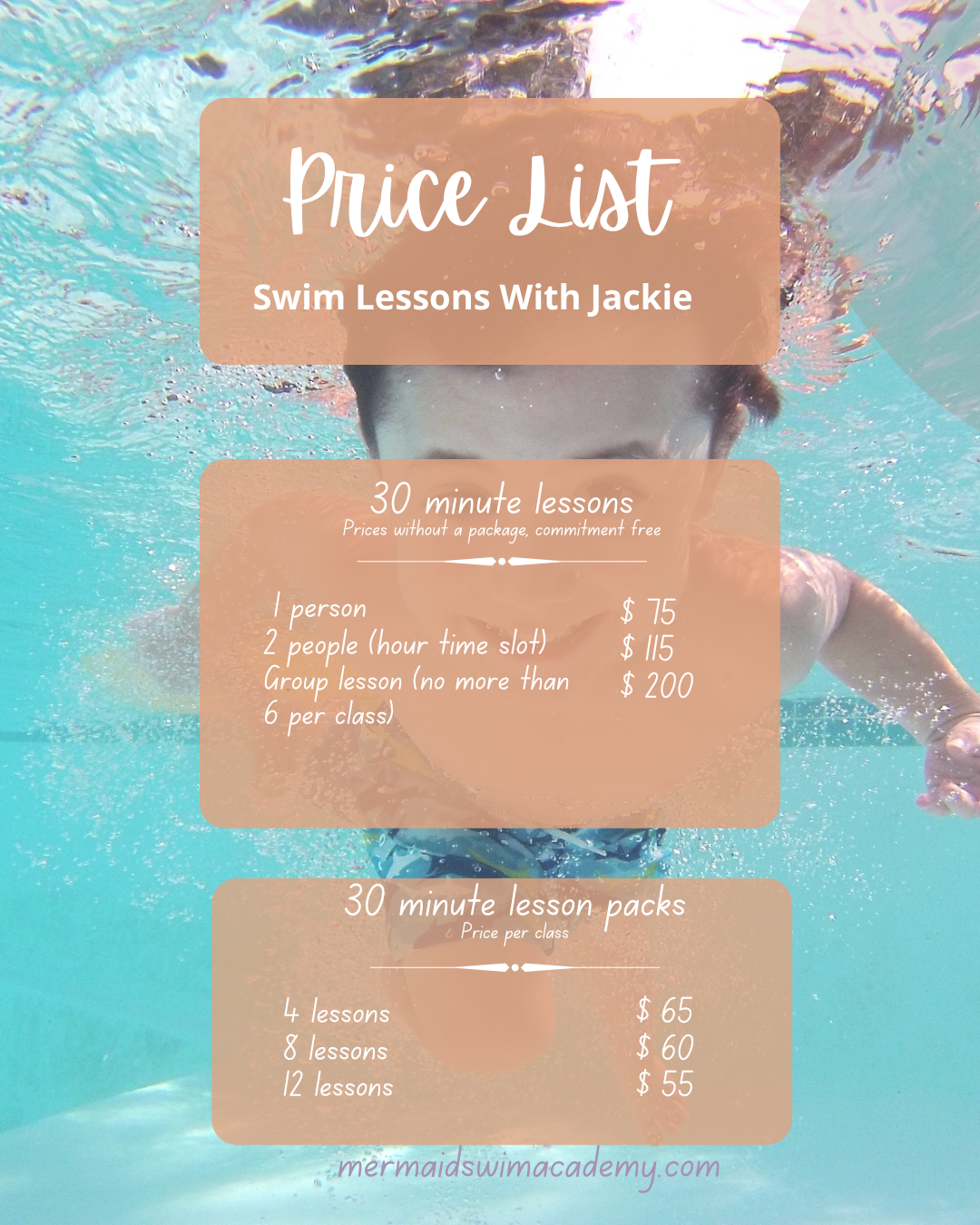 Pricing — Mermaid Swim Academy | San Diego Swim Lessons and Training