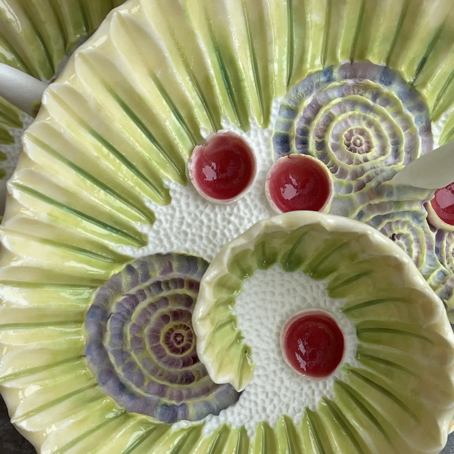 Coral Dome #1 Black Stoneware Wall Sculpture — seaurchin