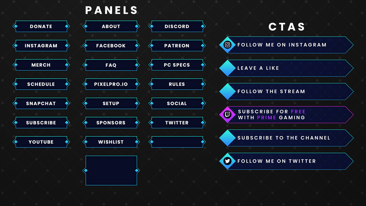 Premium Graphics For Your Live Stream Or Content — PixelPro.io