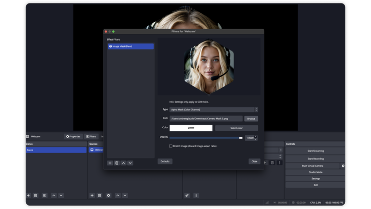 How To Add A Mask To Your Camera In OBS Studio — PixelPro.io