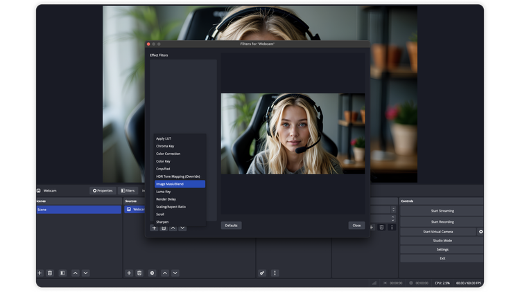 How To Add A Mask To Your Camera In OBS Studio — PixelPro.io