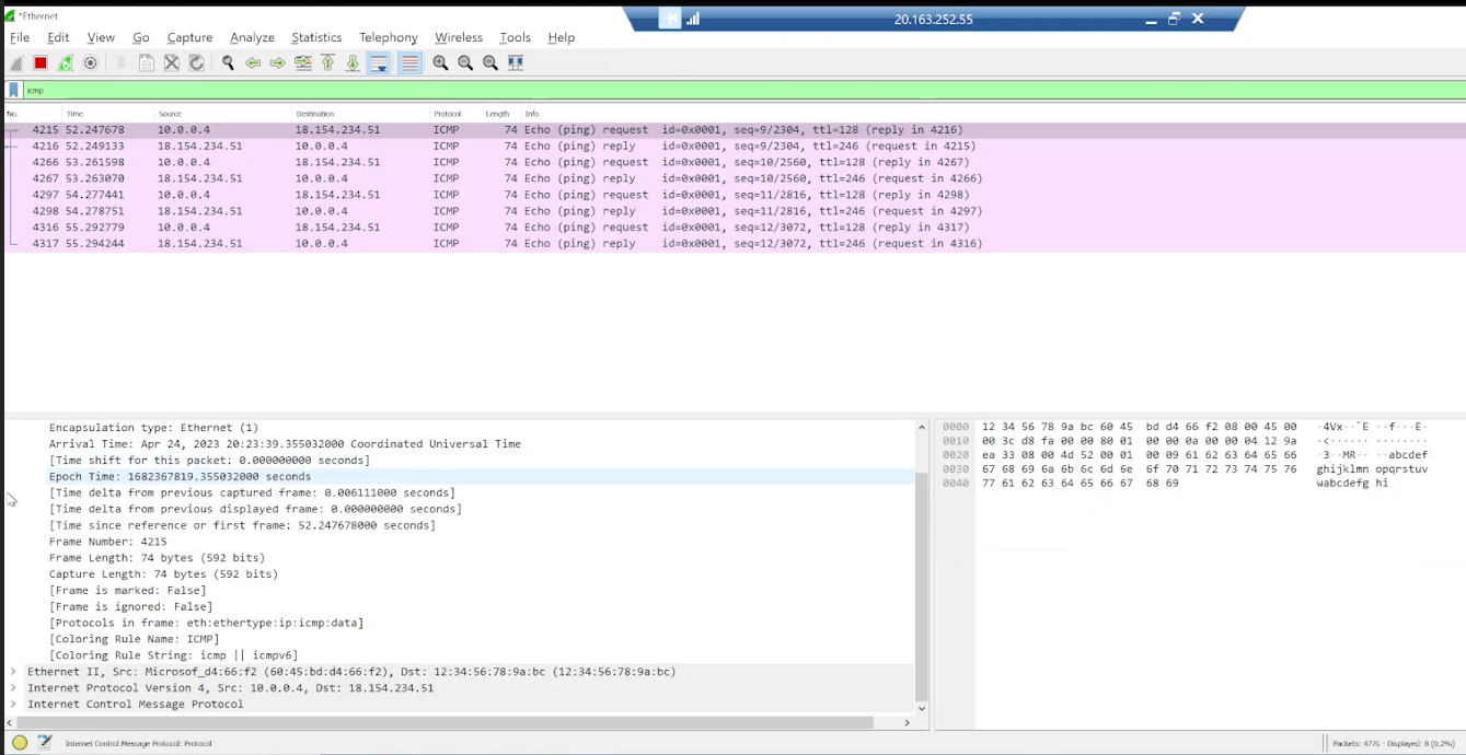 Capturing Network Traffic with Wireshark in Microsoft Azure — Amechi
