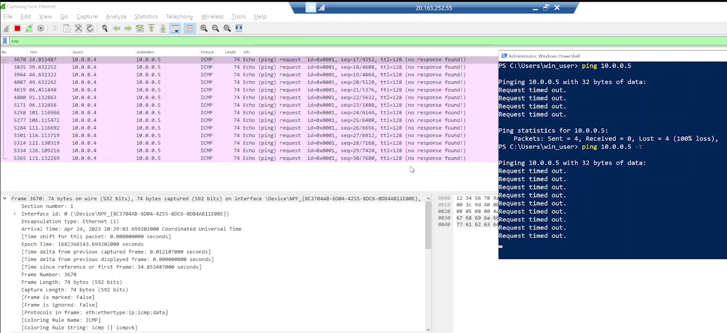 Capturing Network Traffic with Wireshark in Microsoft Azure — Amechi