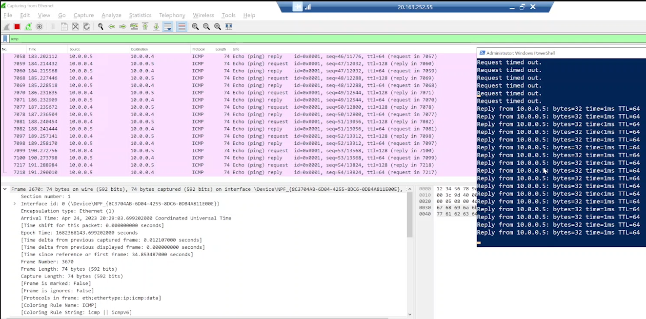 Capturing Network Traffic with Wireshark in Microsoft Azure — Amechi