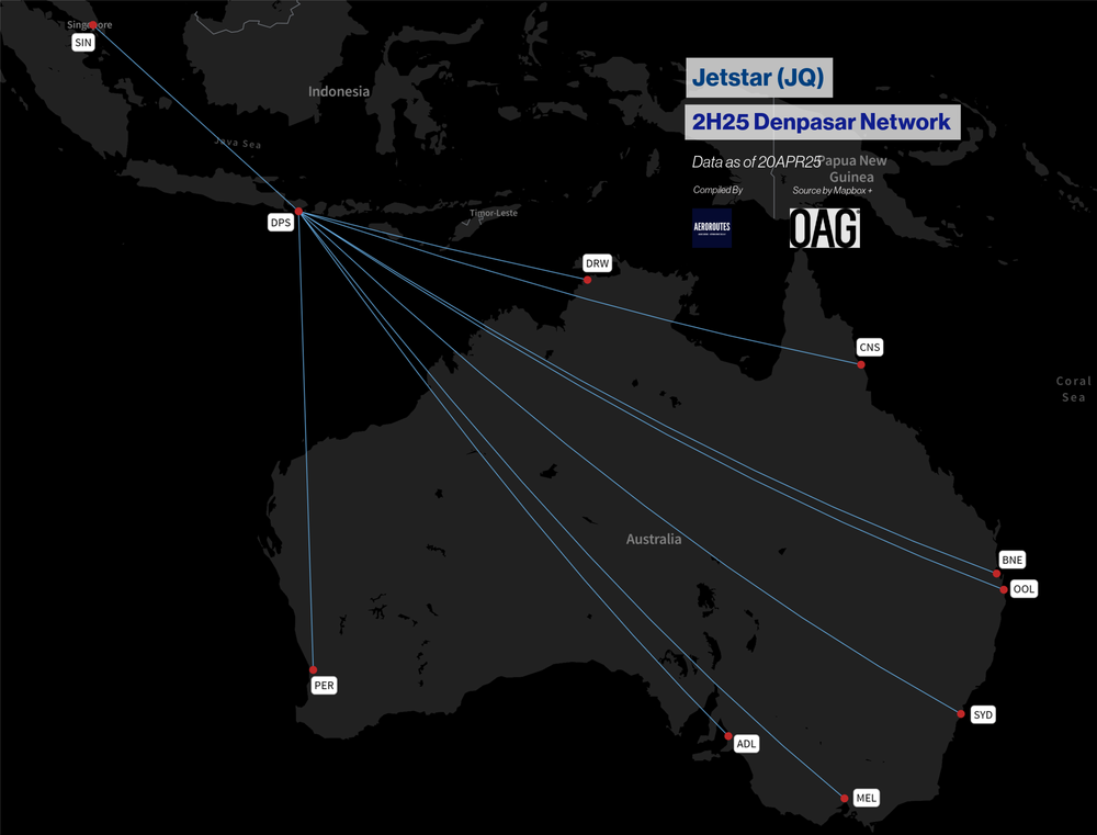Jetstar Boosts Denpasar Network From June 2025 — AeroRoutes