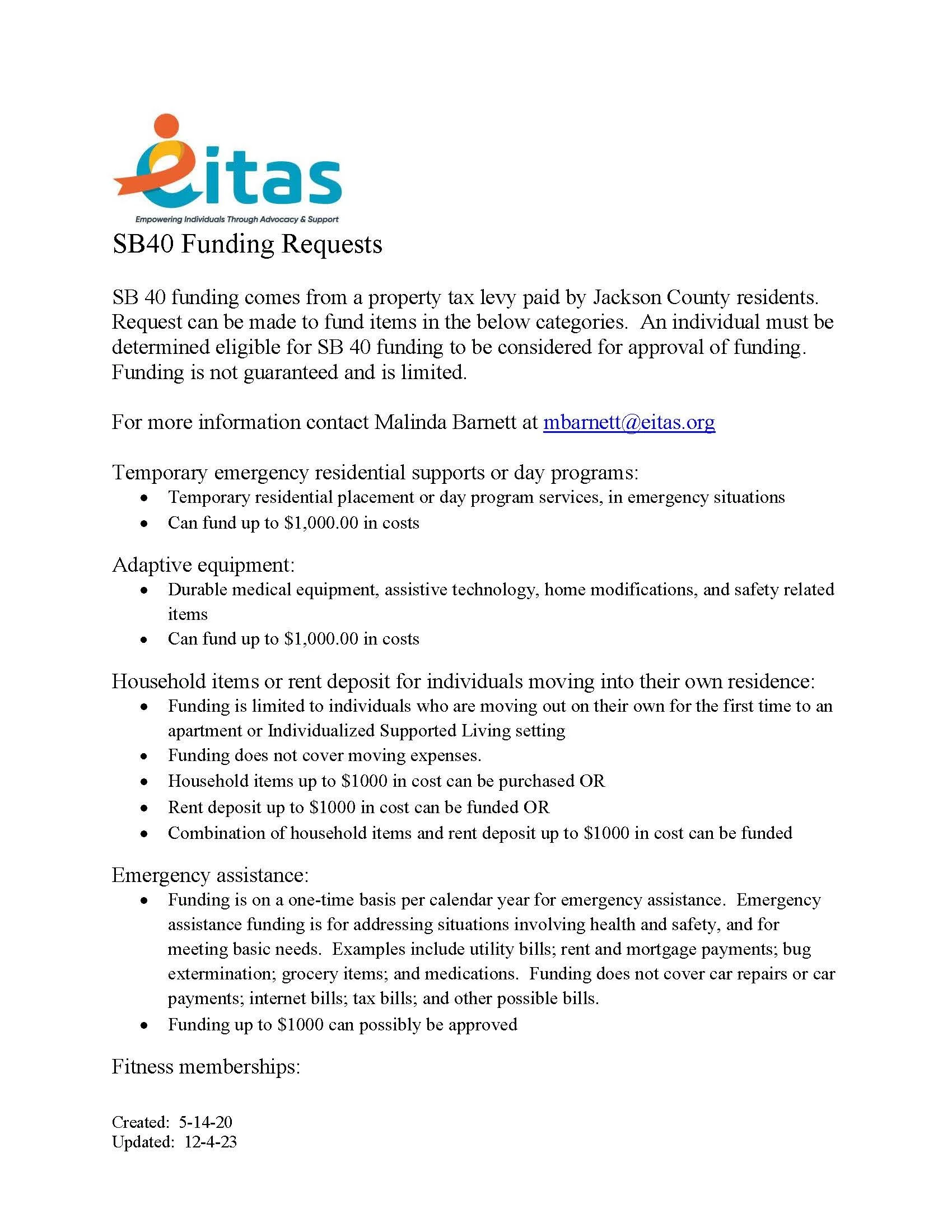 Community Outreach — eitas