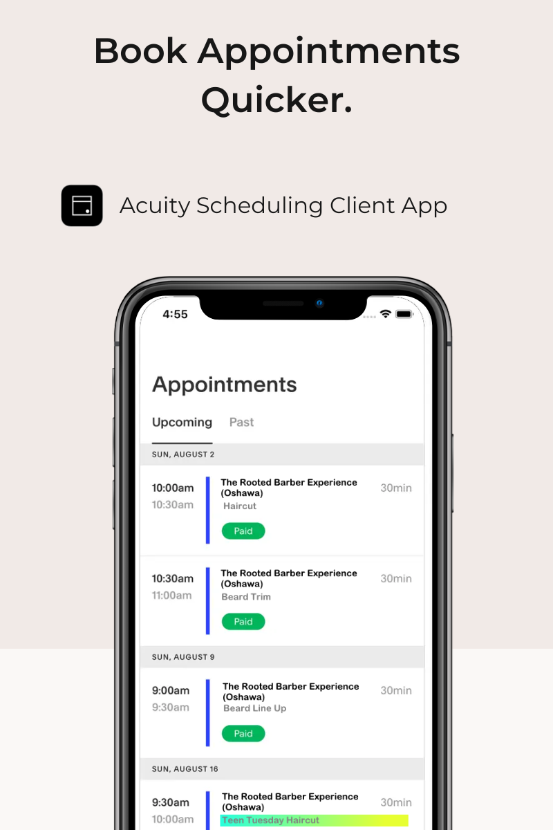 Book Appointments Quicker, Download Acuity Scheduling Client APP — The ...