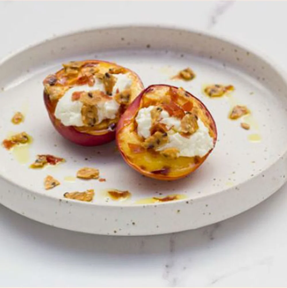 Grilled Nectarine with Goat Chevre Recipe — Mette is Baking - Healthy ...
