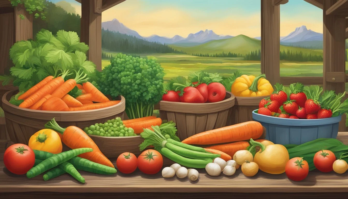 Wyoming Seasonal Fruit & Vegetables in April