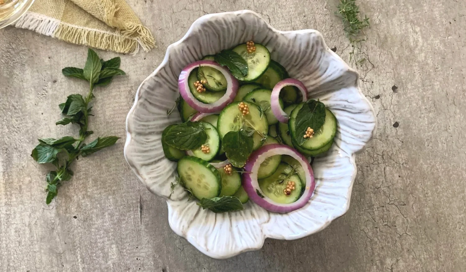 Recipe: Crunchy Cucumber Salad with Pickled Mustard Seeds | Create ...