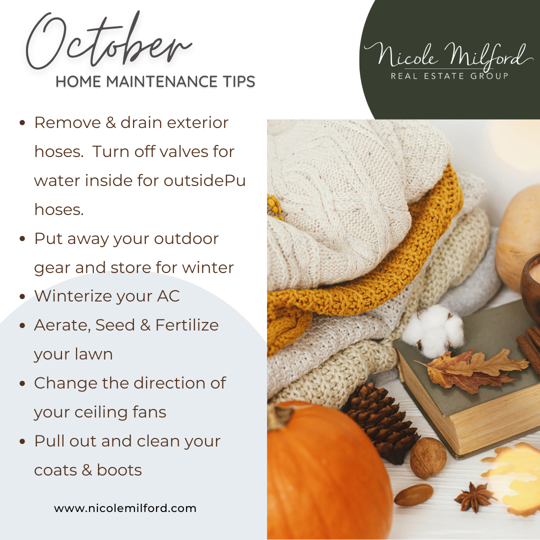 October Home Maintenance Tips — Nicole Milford Real Estate Group