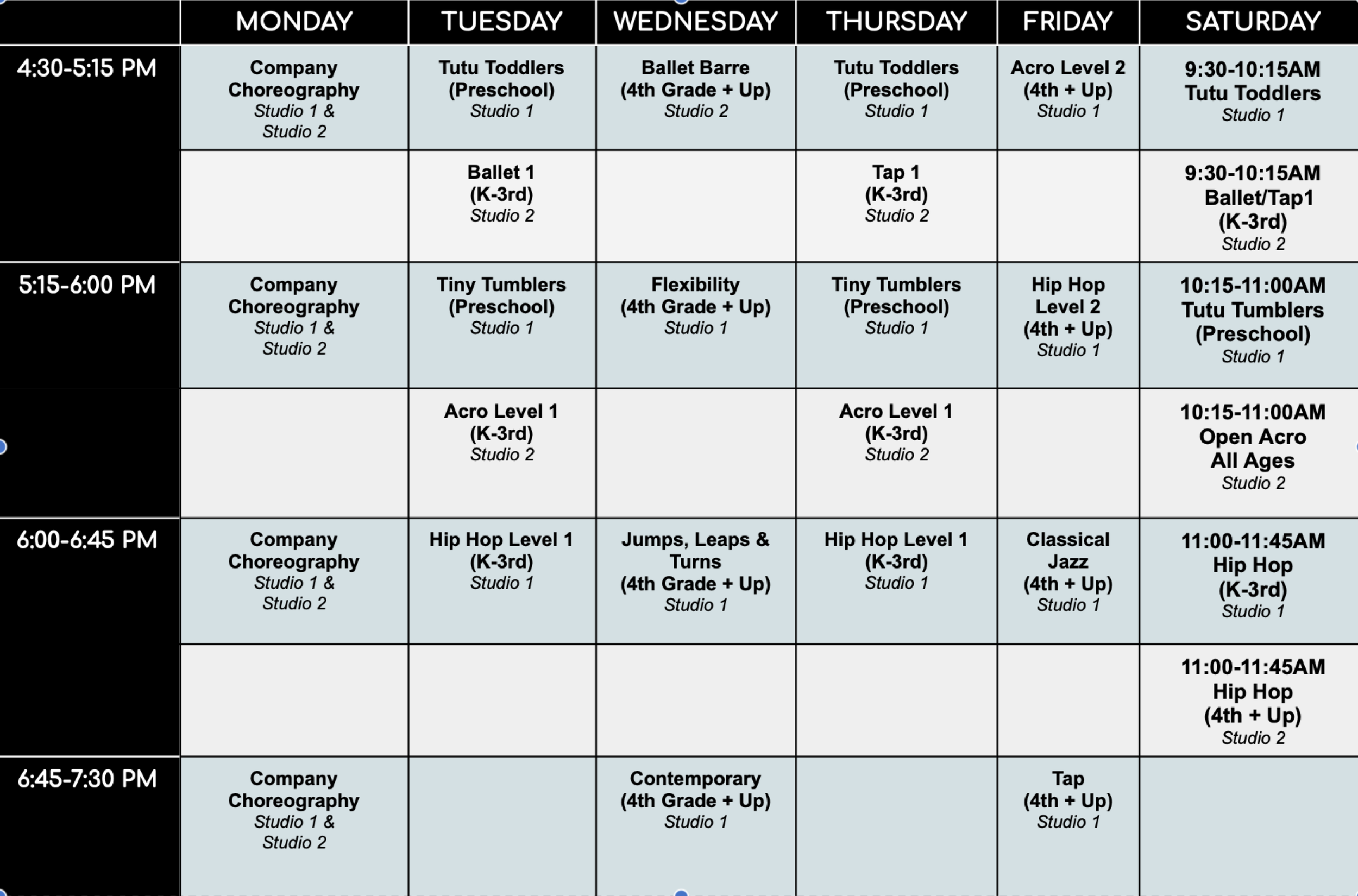 Classes — RCDC Dance