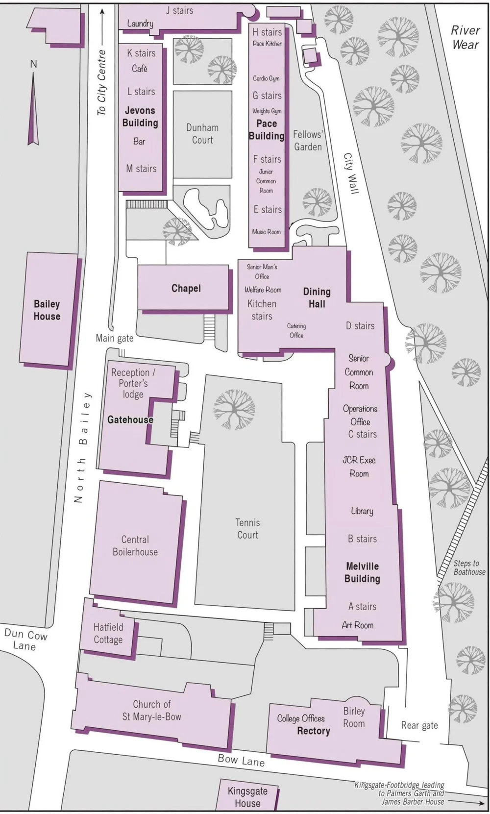 Map of College — Hatfield College JCR
