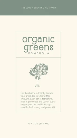 Treelogy Kombucha Drink Label Design — ANGELIQUE VESTIL