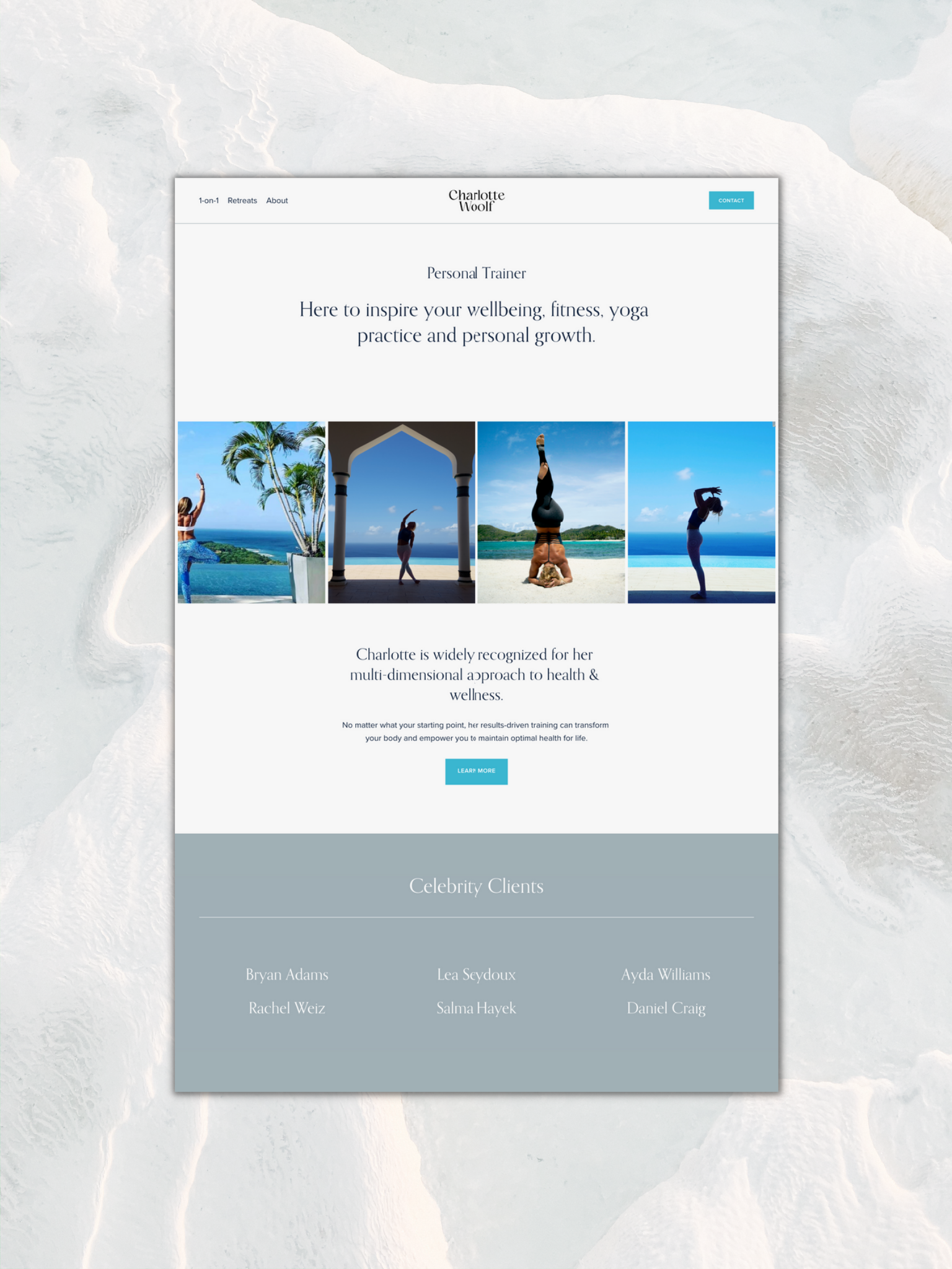 Charlotte Woolf Website Design — ANGELIQUE VESTIL