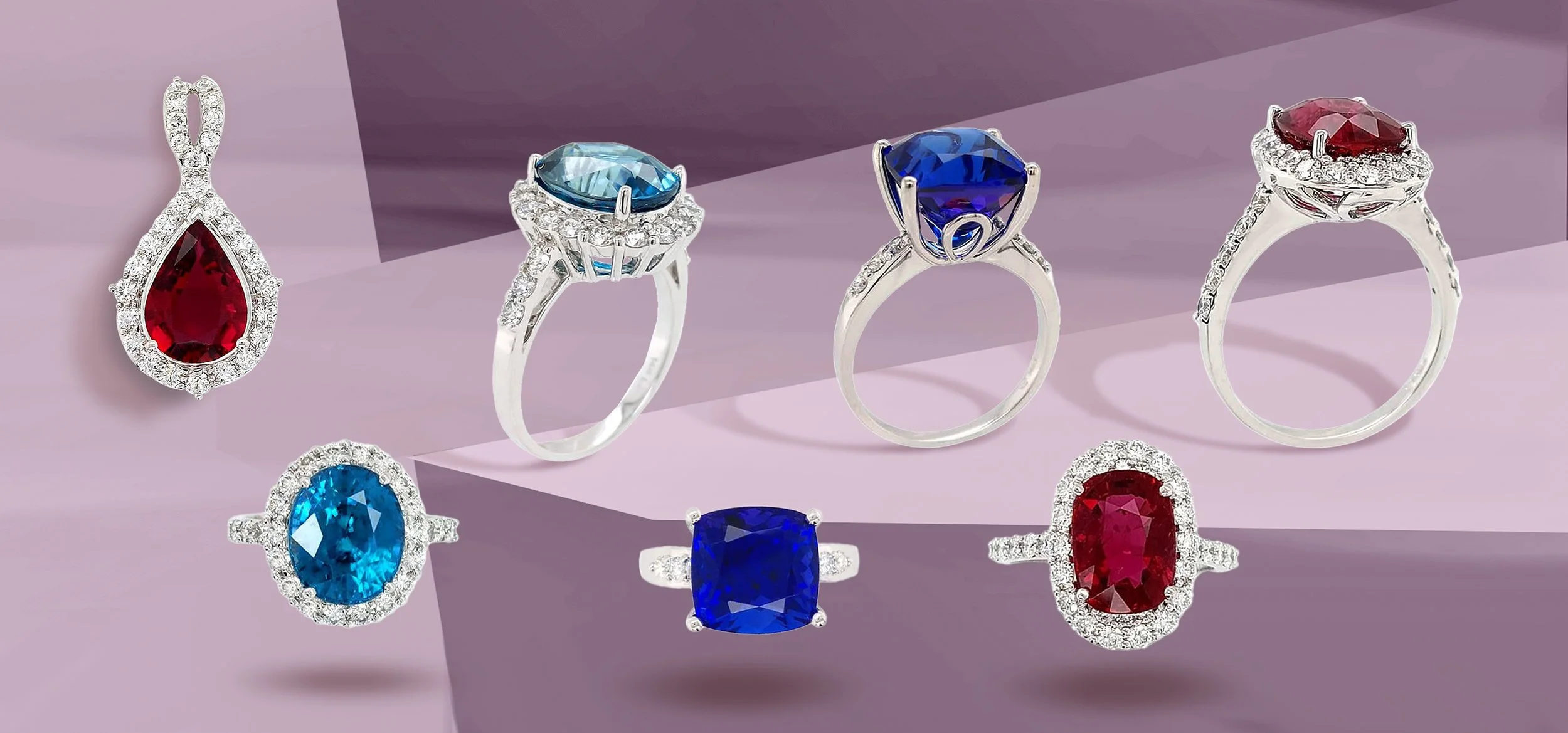 Custom jewelry with colored precious stones from gemstone supplier, wholesale prices — Vora Gems