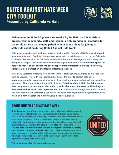 Toolkits & Guides — United Against Hate