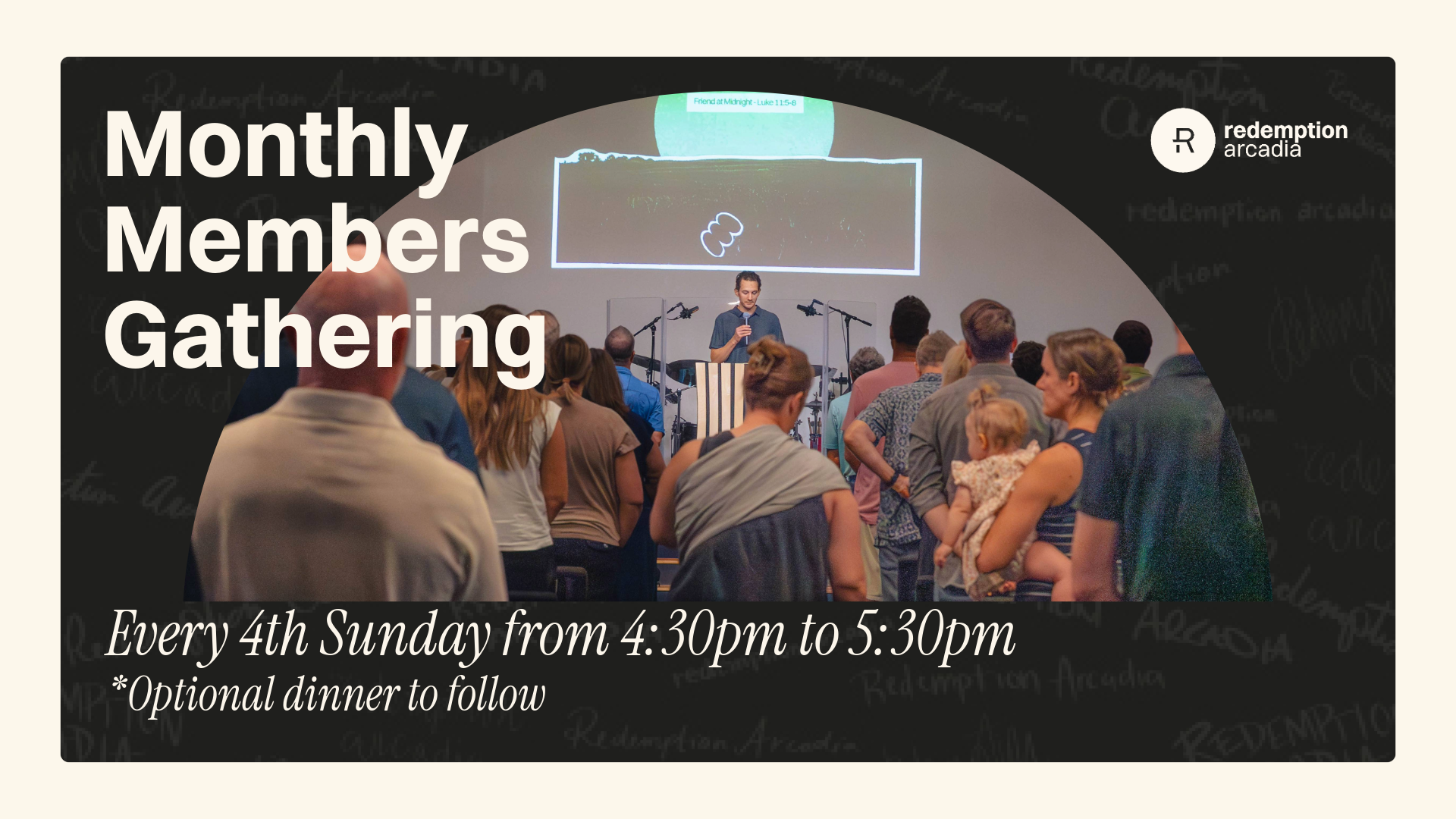 Monthly Members Gathering — Redemption Arcadia