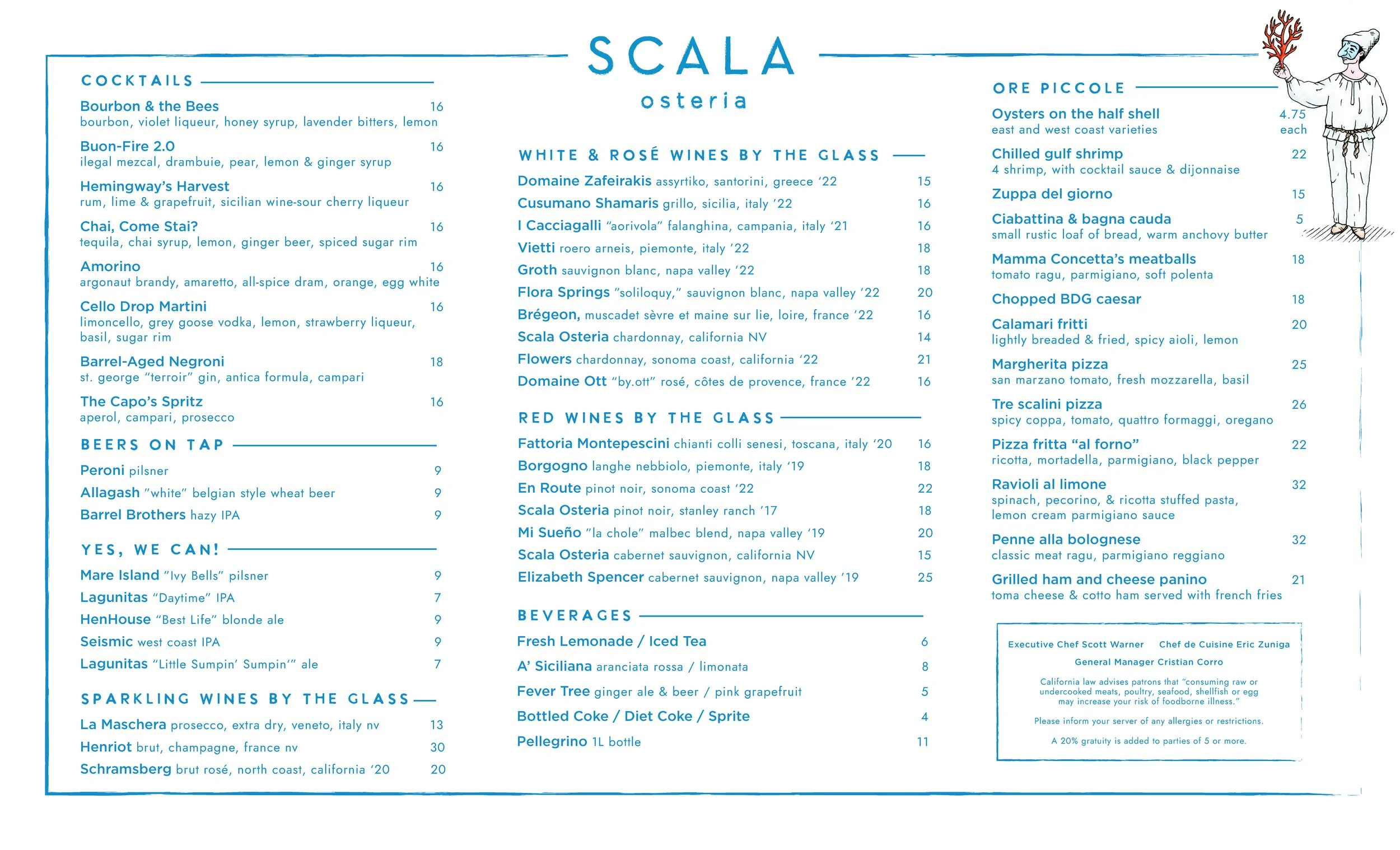 Scala Osteria Late Night Menu — Scala Osteria & Bar