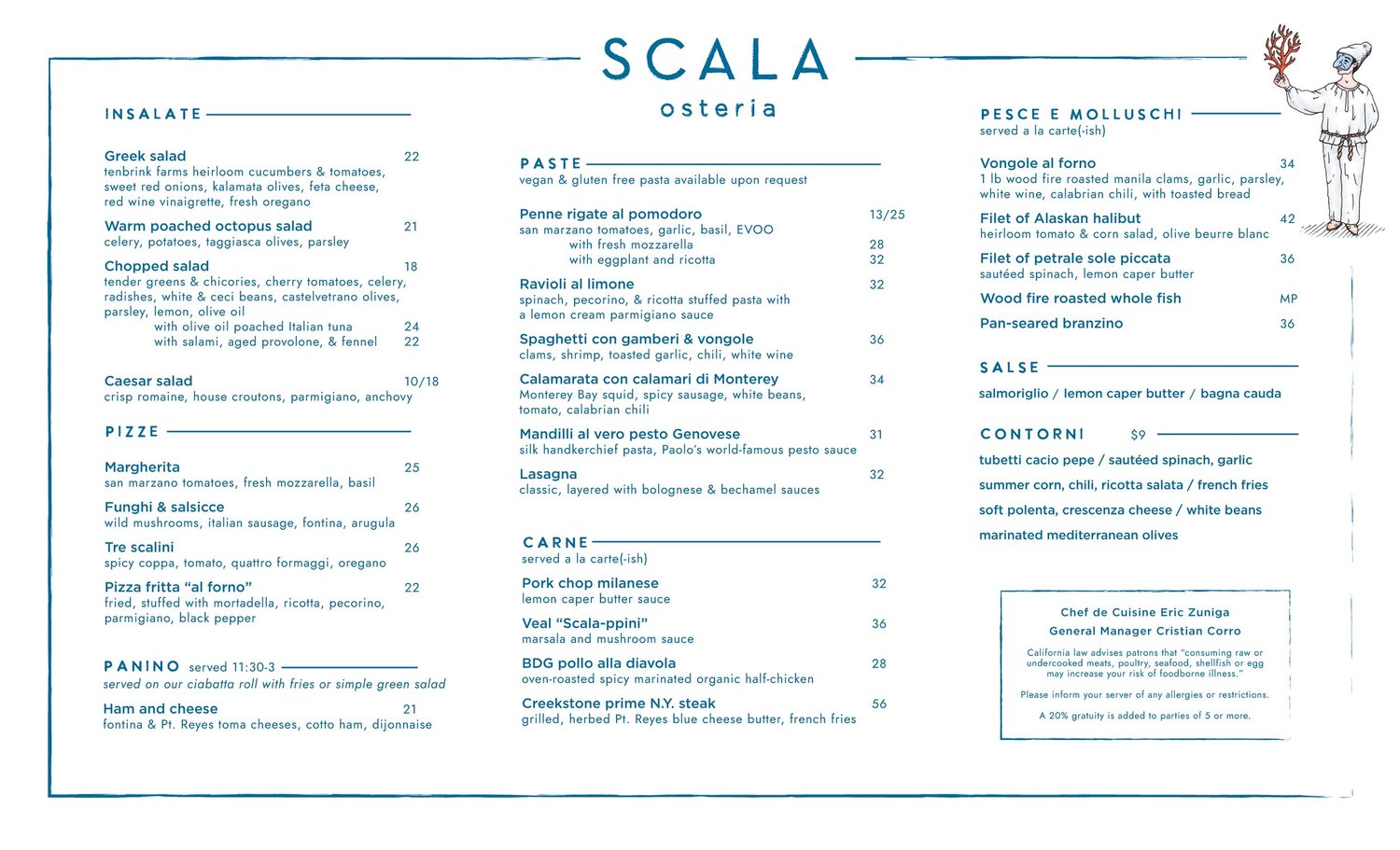 Scala Osteria All Day Menu — Scala Osteria & Bar