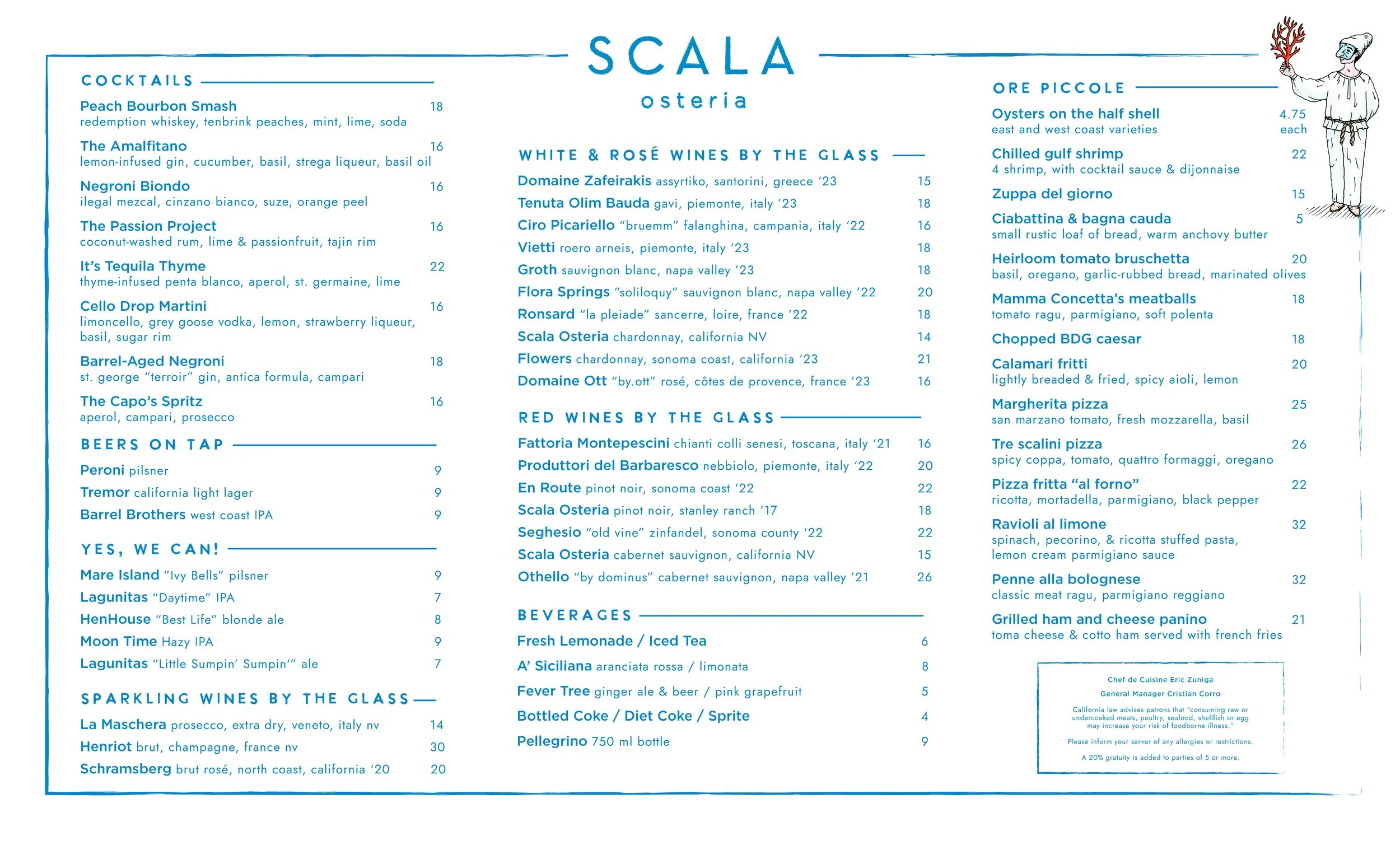 Scala Osteria Late Night Menu — Scala Osteria & Bar