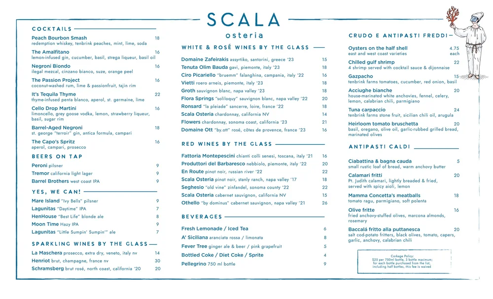 Scala Osteria All Day Menu — Scala Osteria & Bar