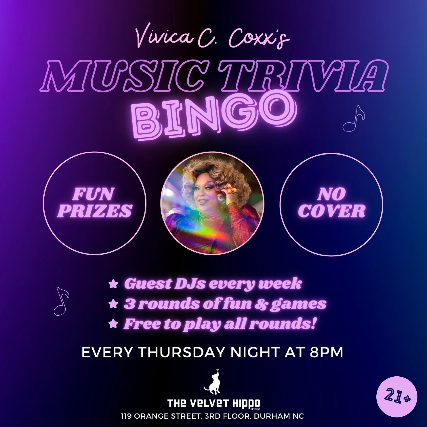 The Velvet Hippo Rooftop Bar & Lounge | Durham, North Carolina