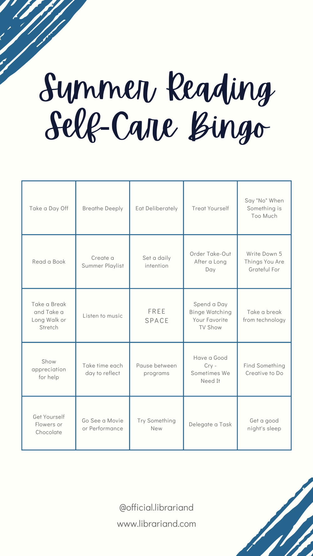 Summer Reading Self-Care — Librariand