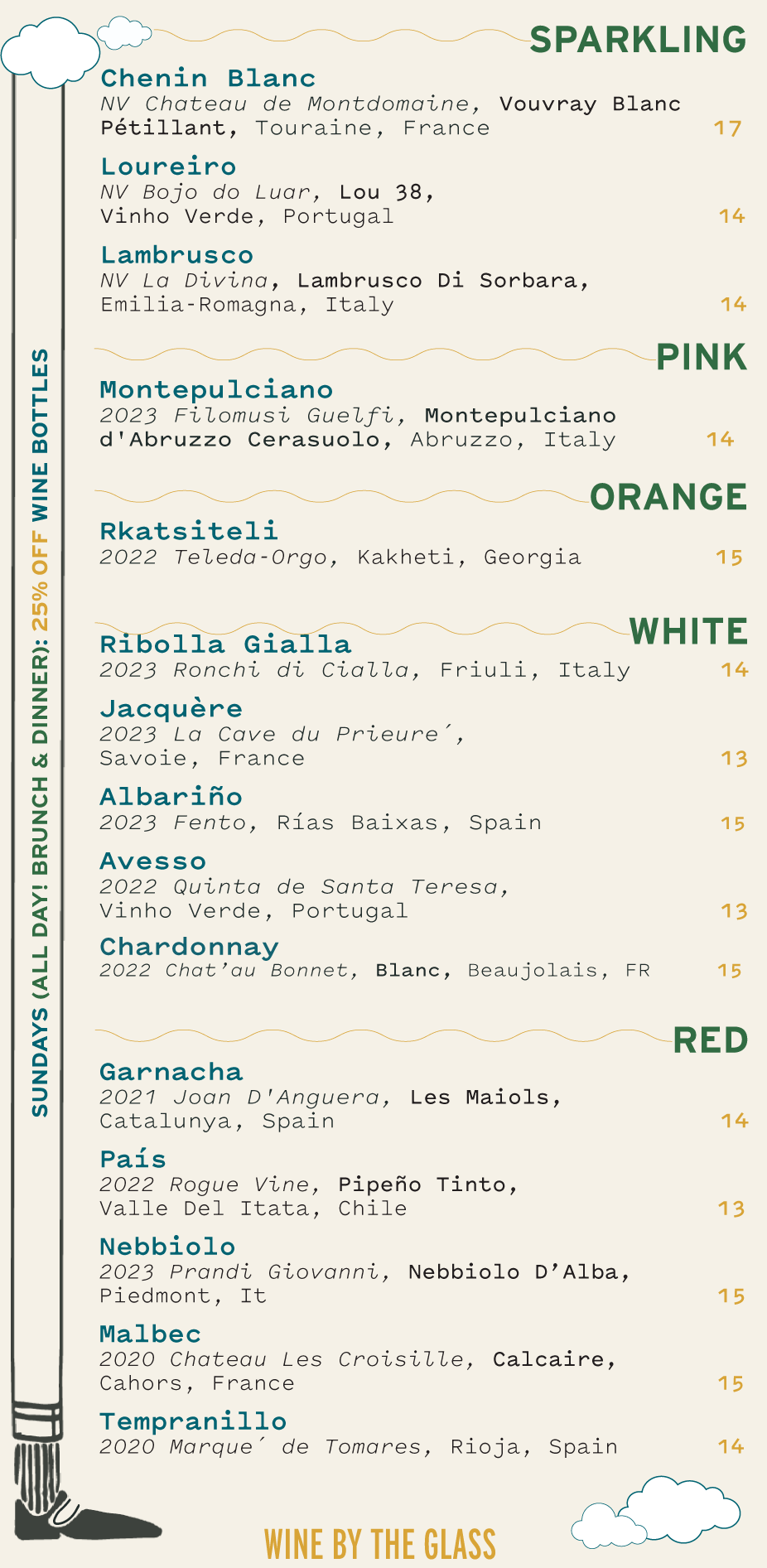 Menu — Tall John's