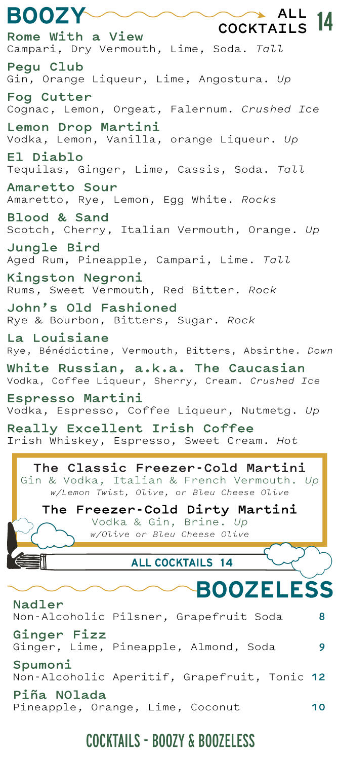 Menu — Tall John's