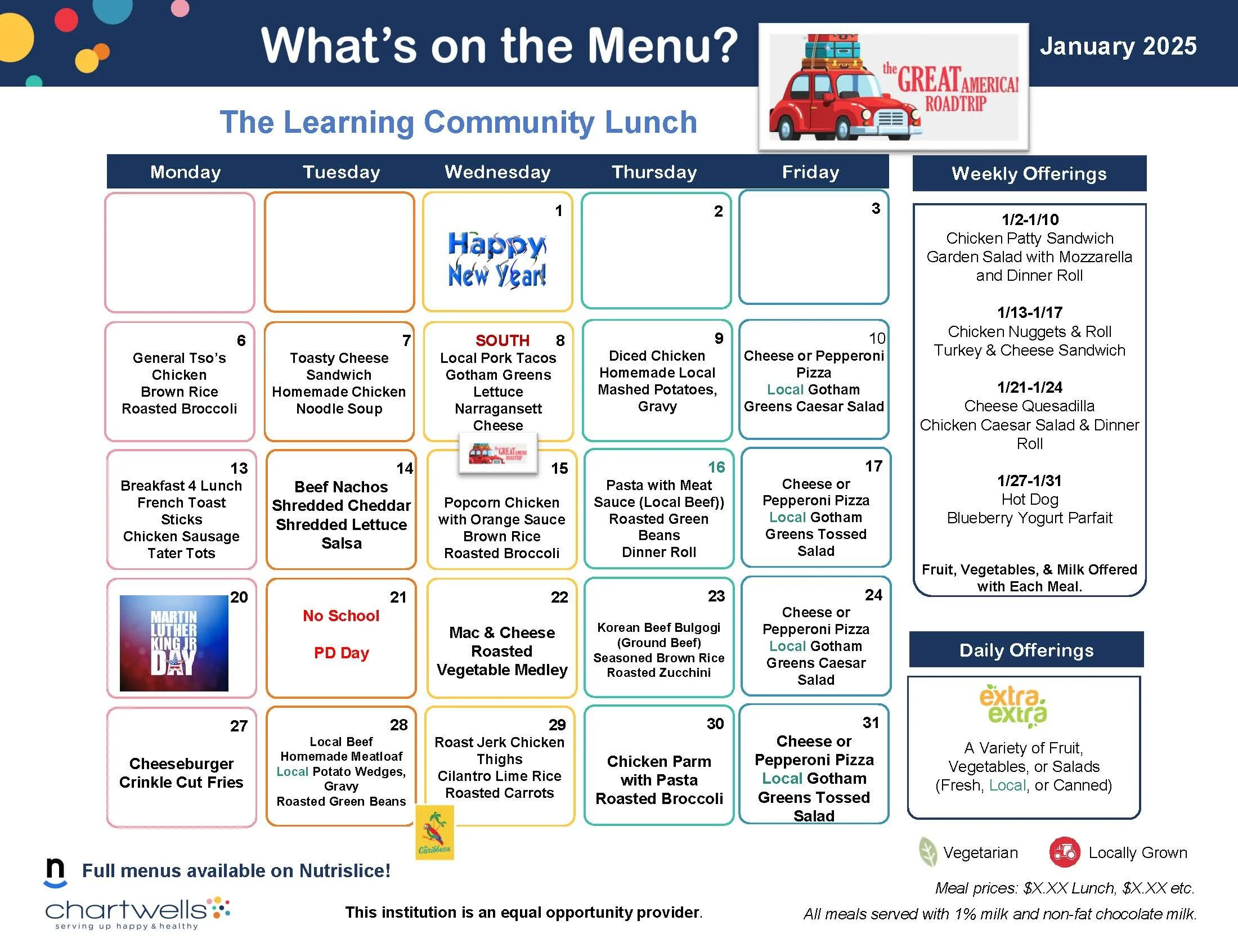School Lunch Menu — The Learning Community