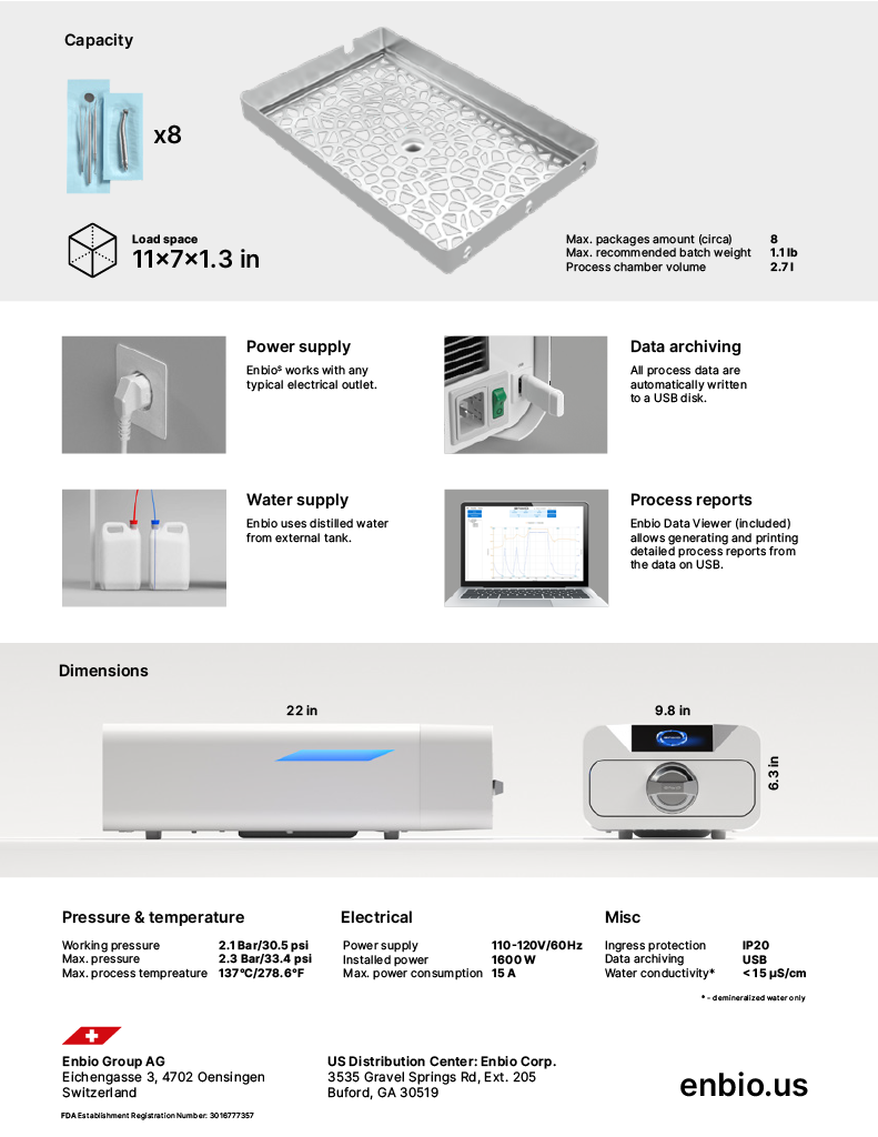 ENBIO S Autoclave — Dental Equipment Store