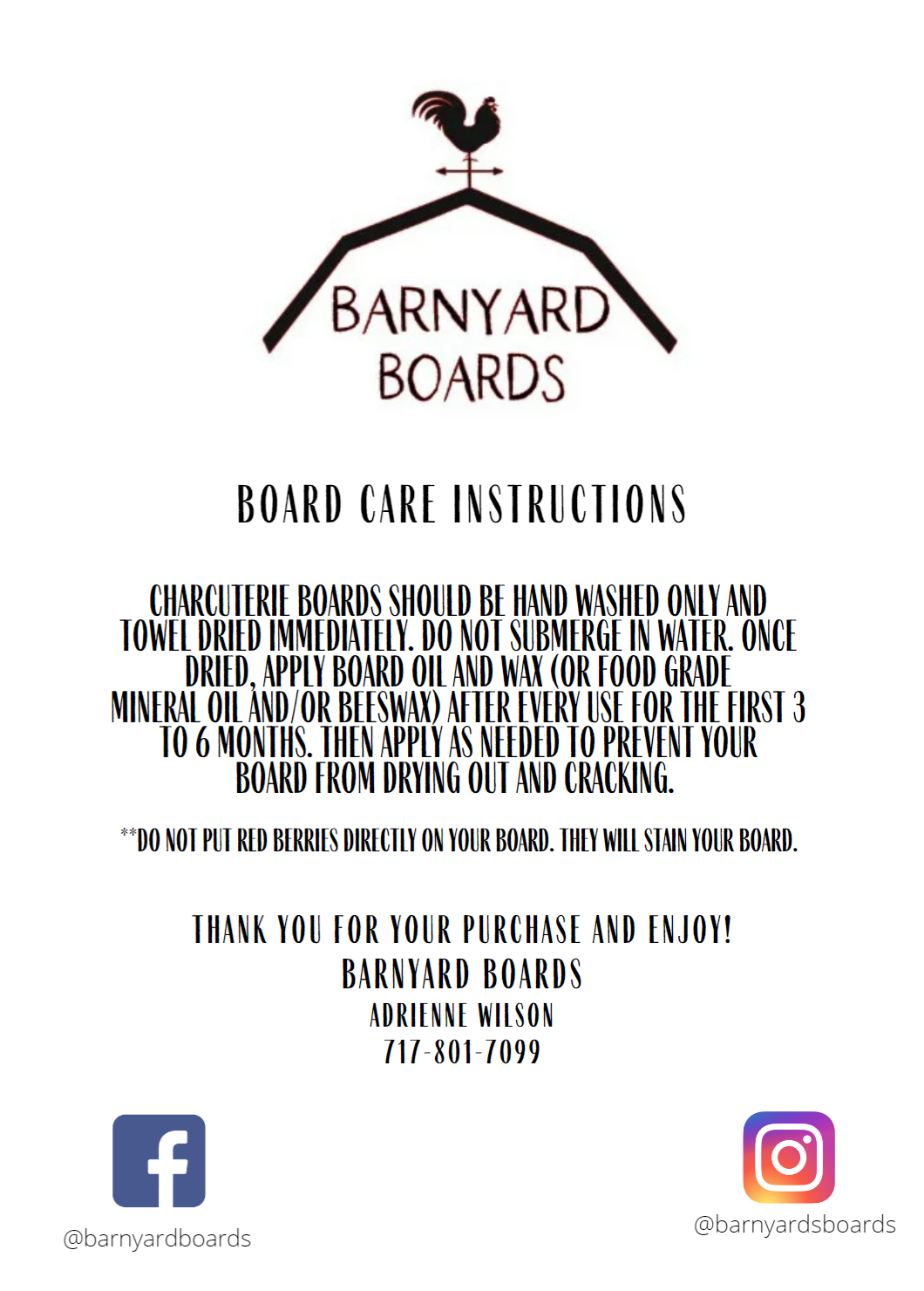 Board Care — Barnyard Boards