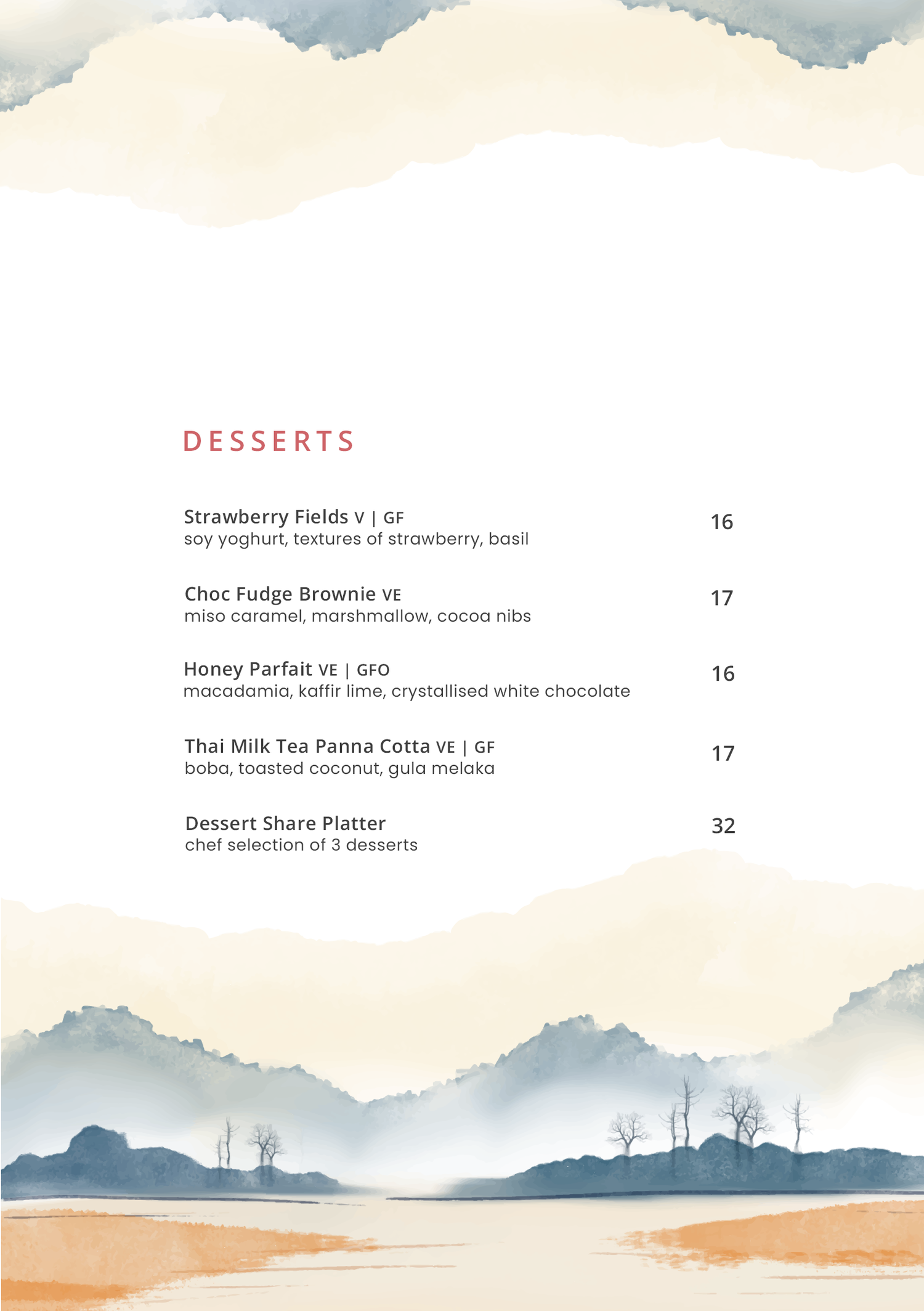 Shui Menu 2024 — Shui