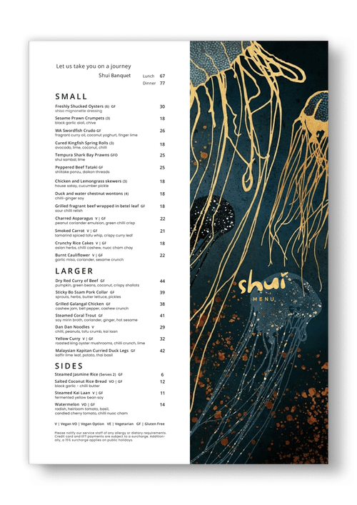 Menu — Shui