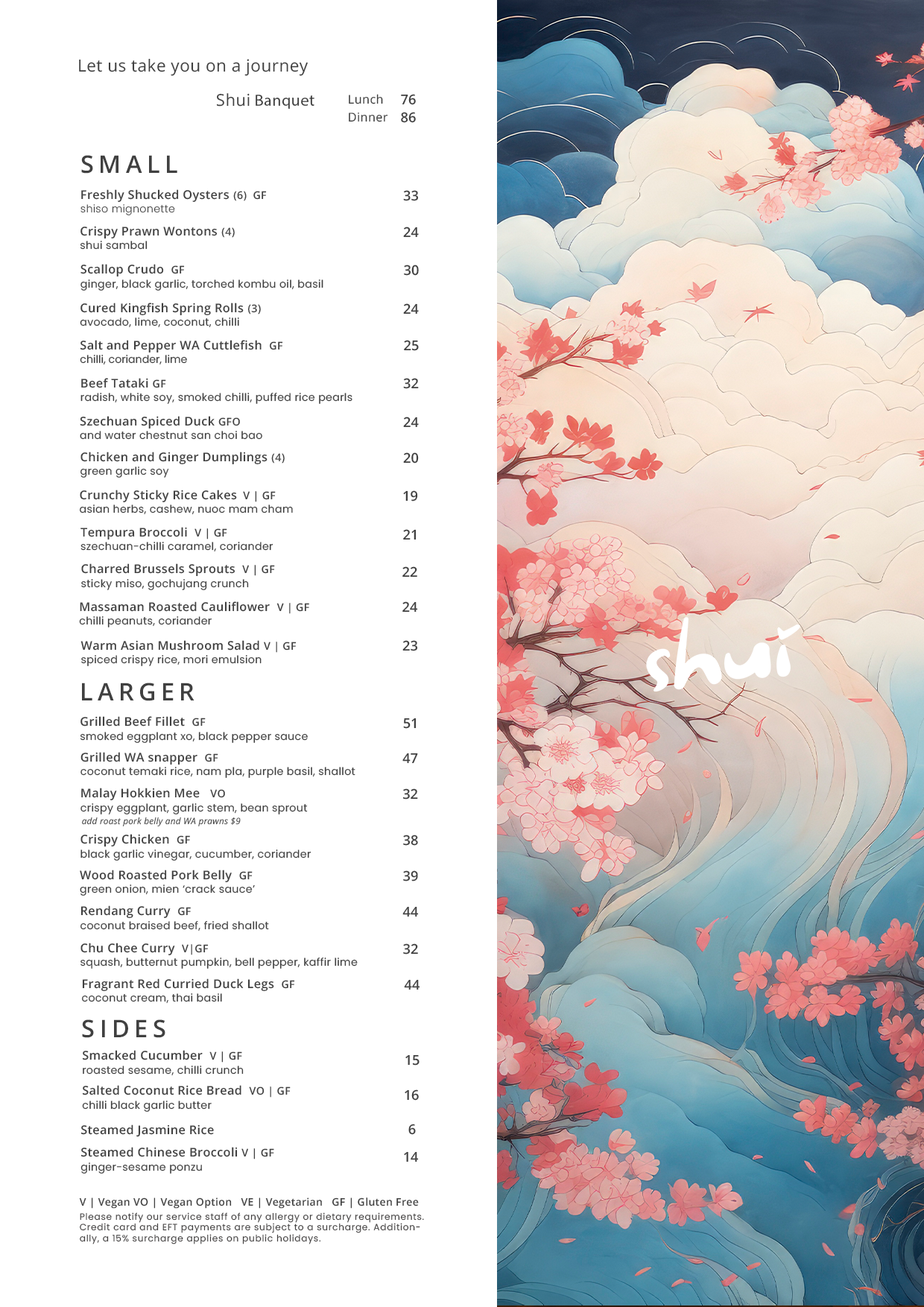 Shui Menu 2024 — Shui