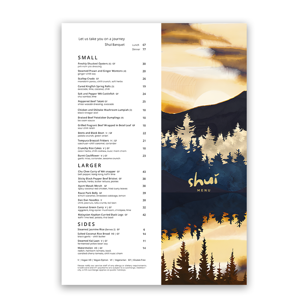 Menu — Shui