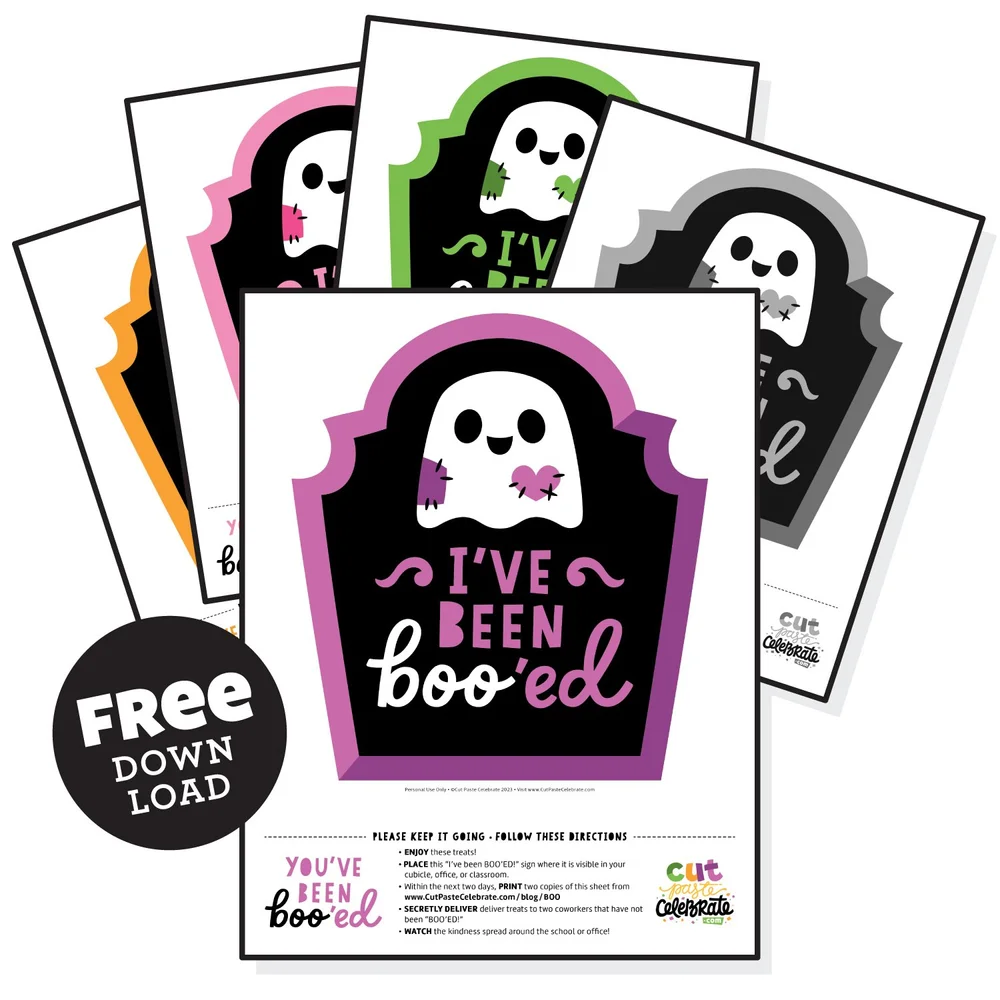 FREE printable "Boo" sign | Cut Paste Celebrate | Printable Projects ...