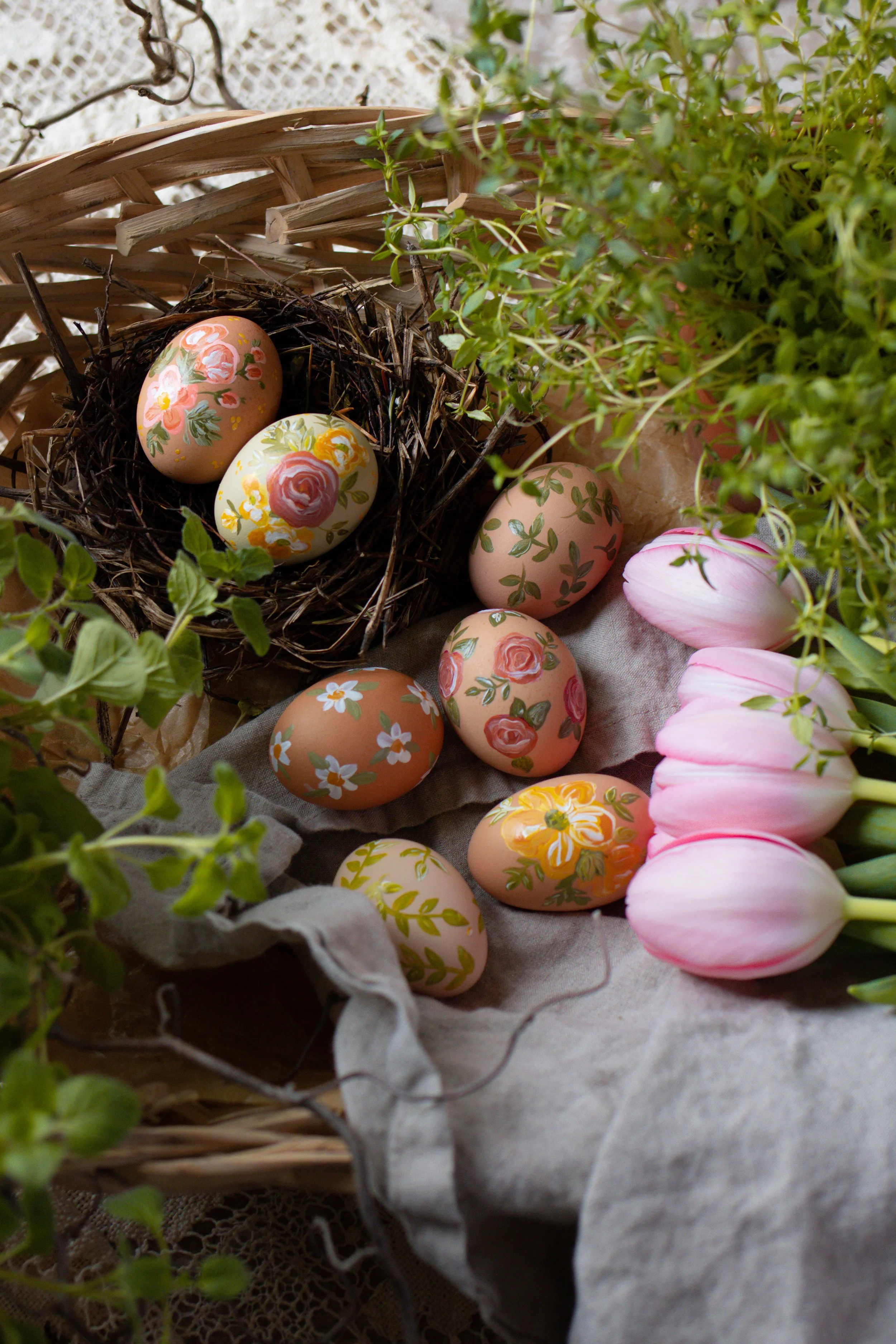 Eggs Spring Flowers