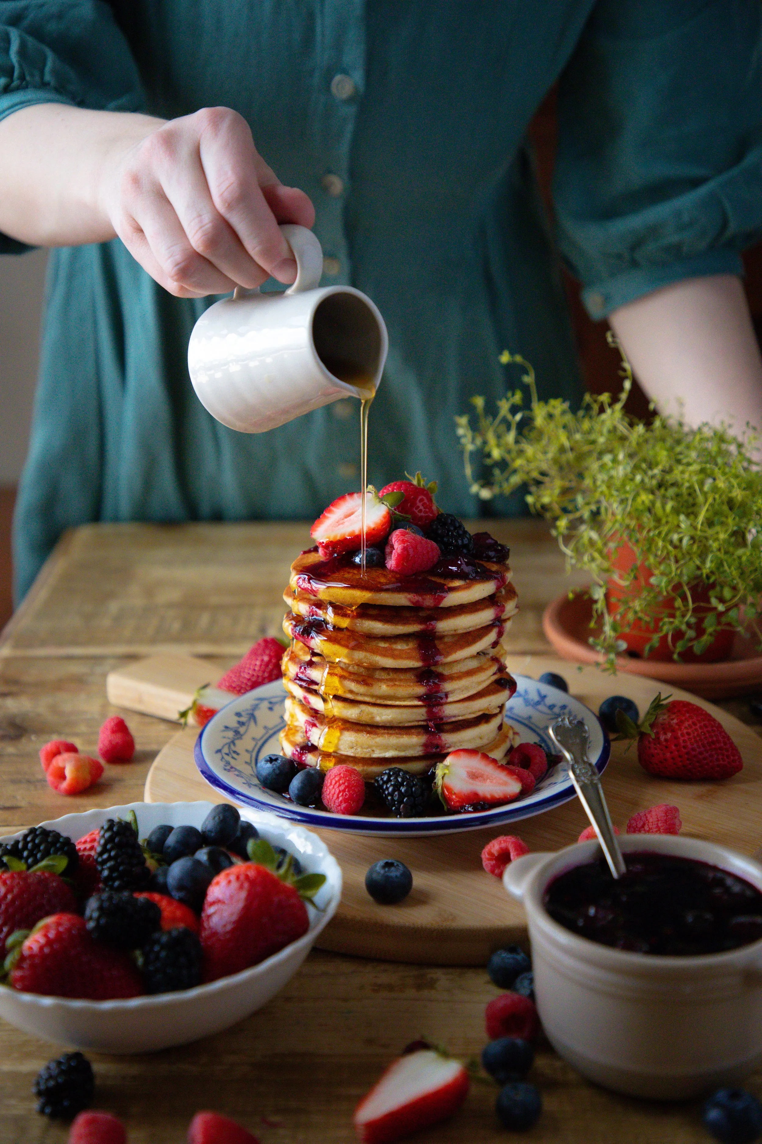 Enchanted Berry Bramble Buttermilk Griddle Cakes: A Perfect Cottagecore ...