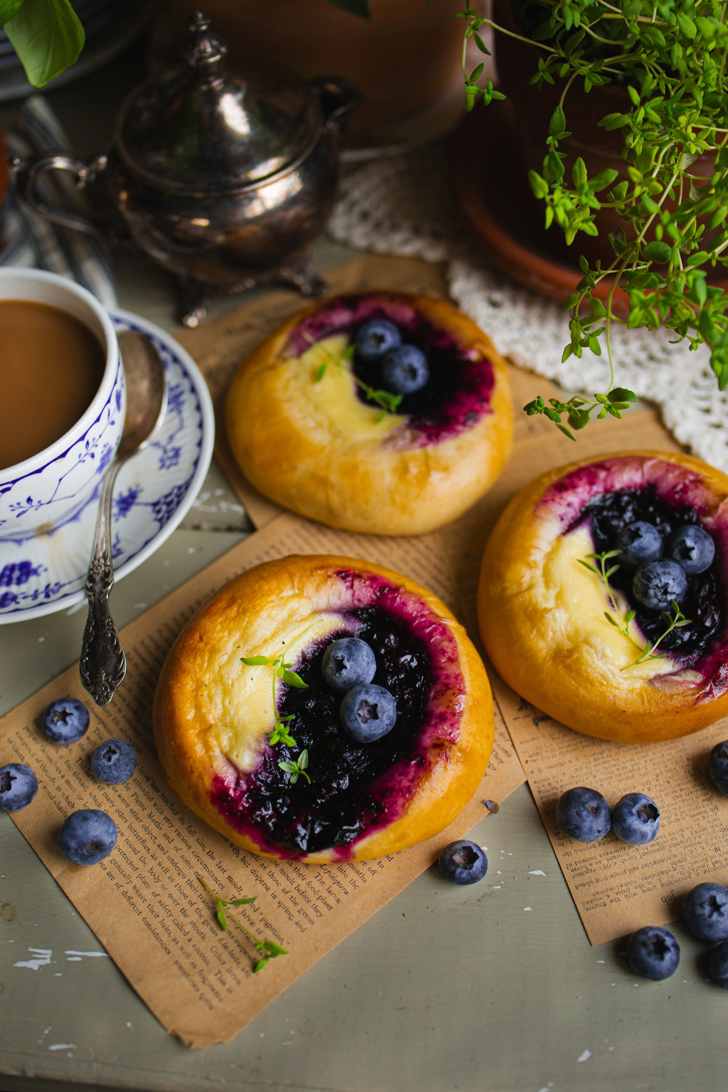 Wild Blueberry Ricotta Sweet Buns: Slavic-Inspired Vatruschka Buns ...