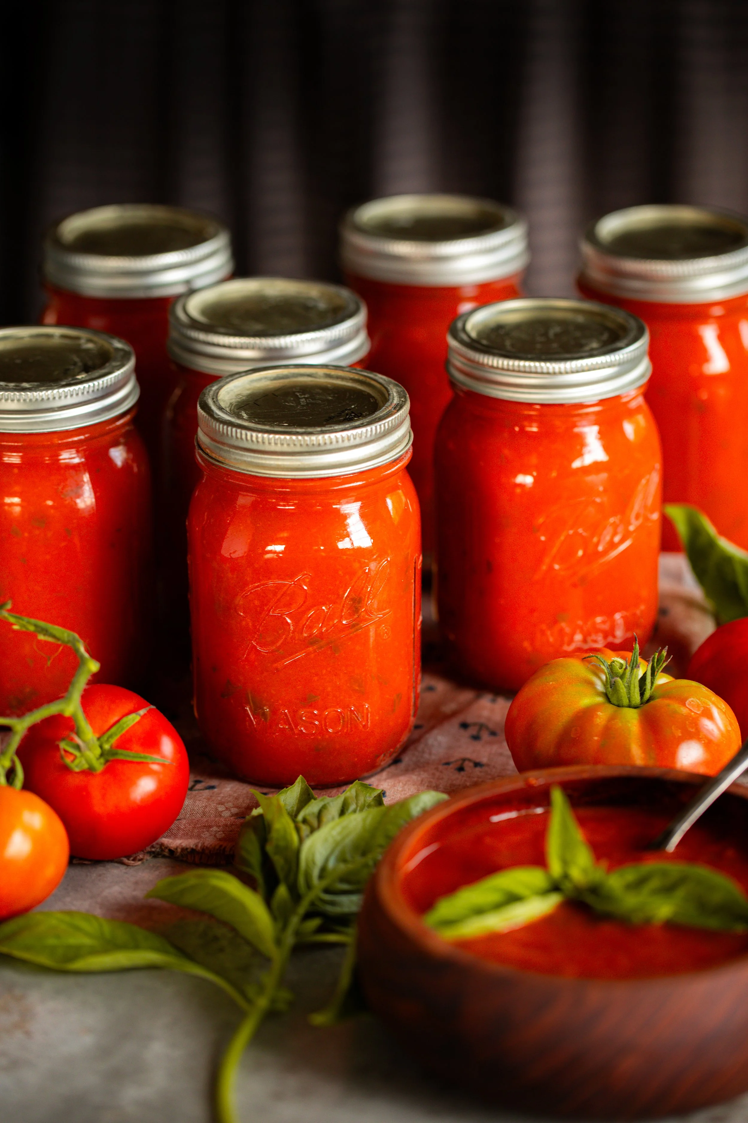 Ball® Basil-Garlic Tomato Sauce: Canning Recipe & Guide — Under A Tin Roof