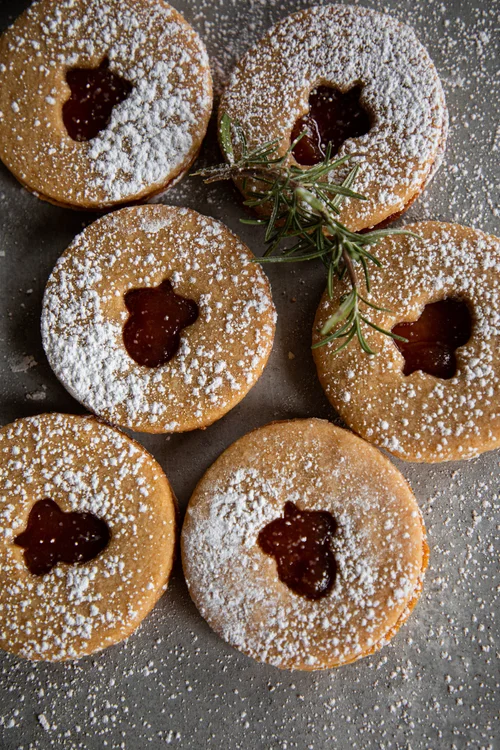 Brown Sugar Linzer Cookies with Ball® Salted Caramel Pear Butter ...