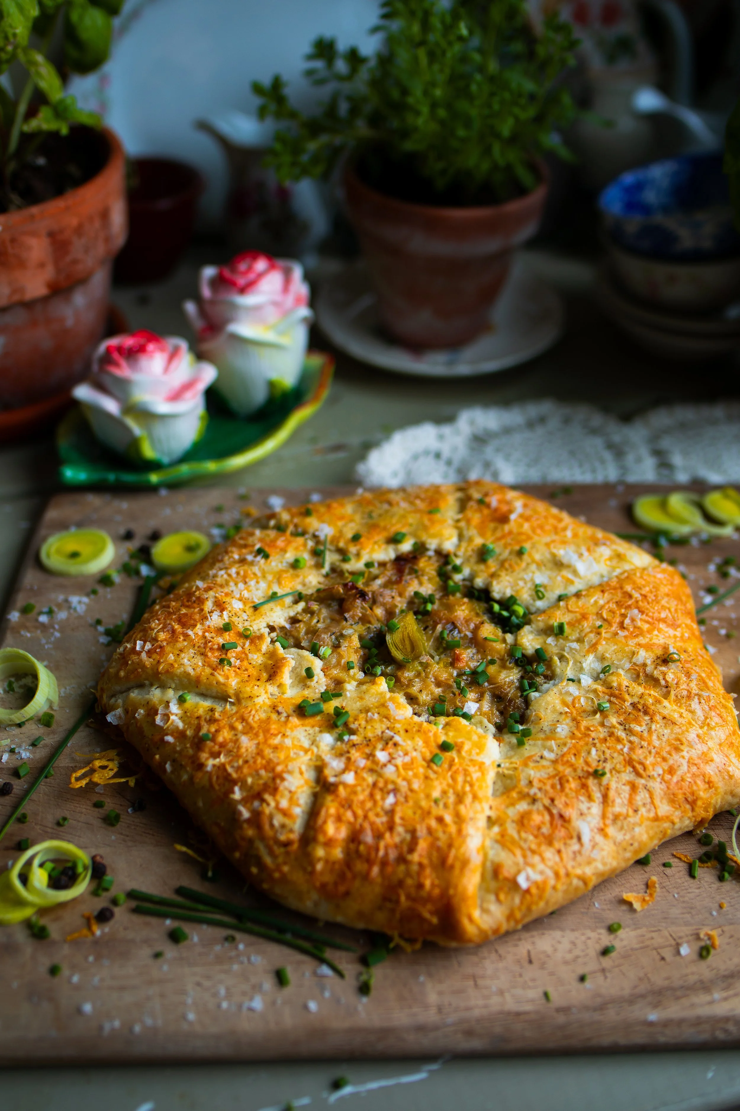 Forager's Fabled Allium Galette: Savory Onion Tart Recipe — Under A Tin ...