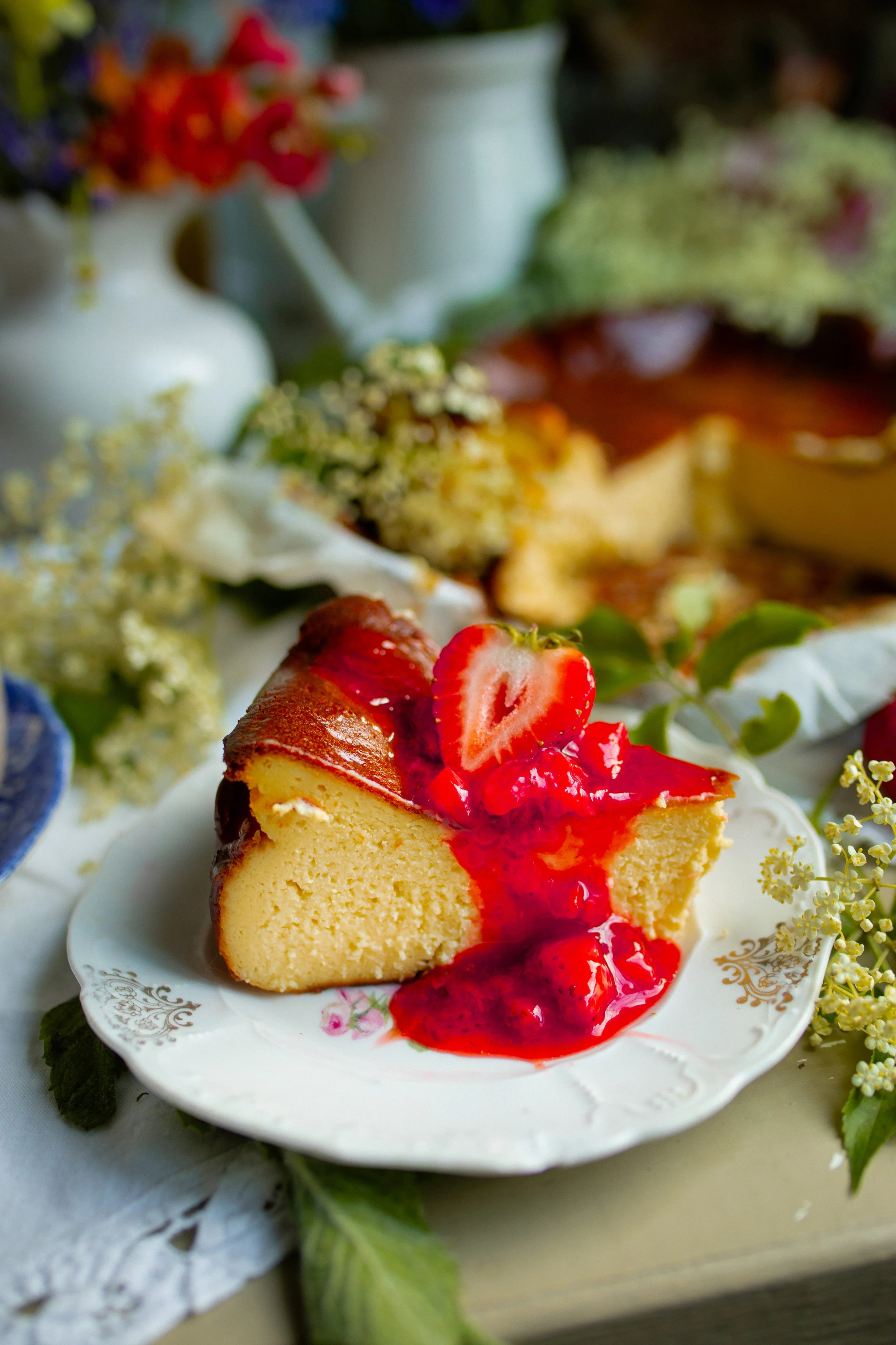 Elderflower Burnt Basque Cheesecake: Easy and Delicious Summer Recipe ...