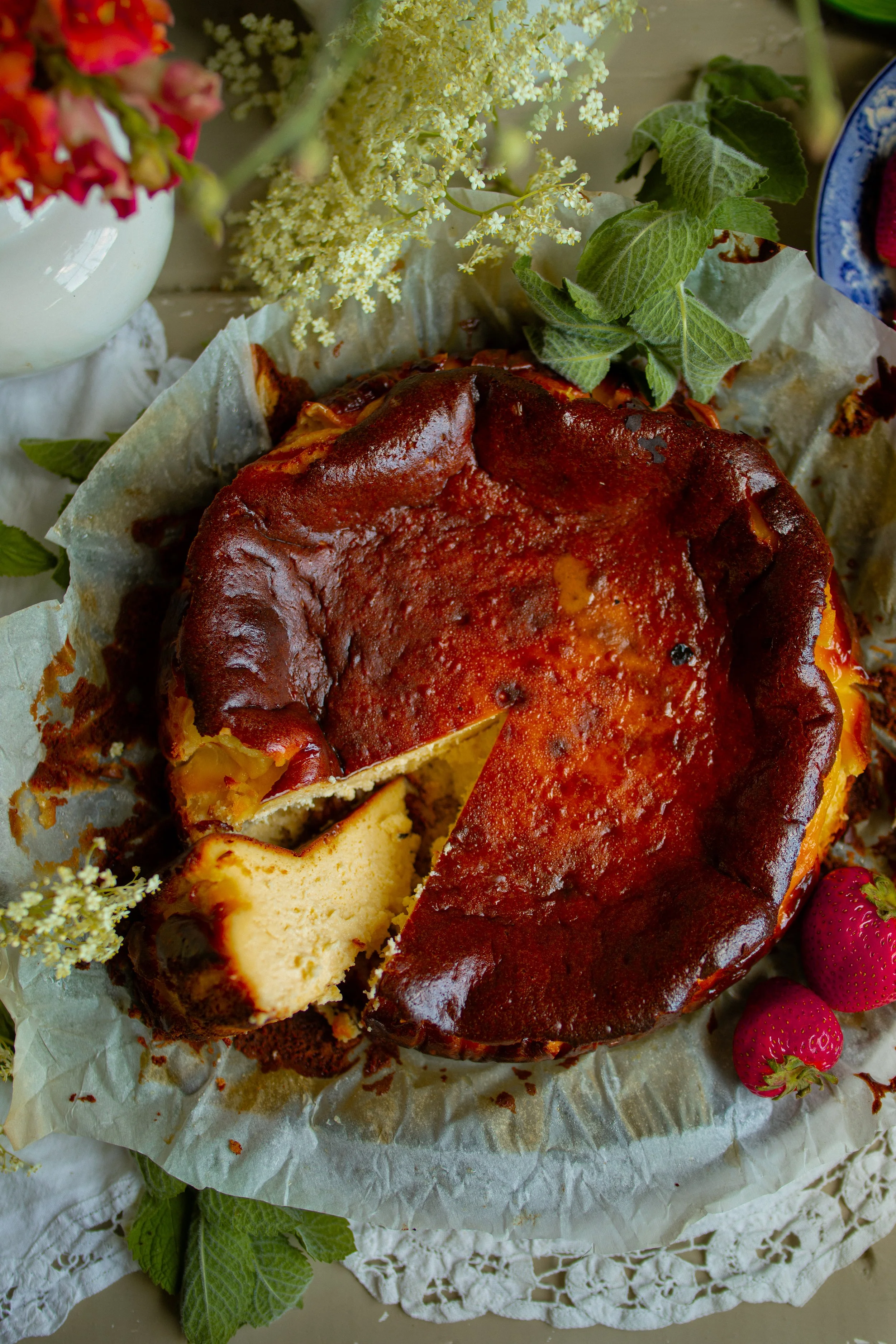 Elderflower Burnt Basque Cheesecake: Easy and Delicious Summer Recipe ...