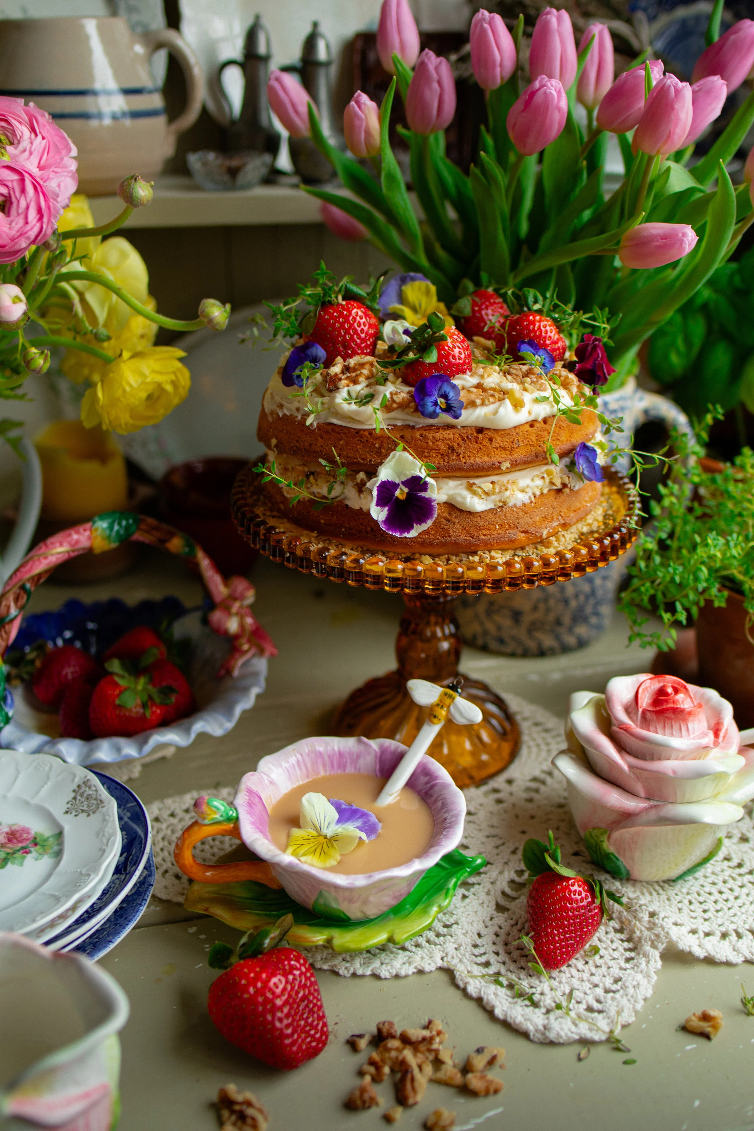 Enchanted Grove Maple Walnut Cake: Deliciuous Spring Tea Party Cake ...