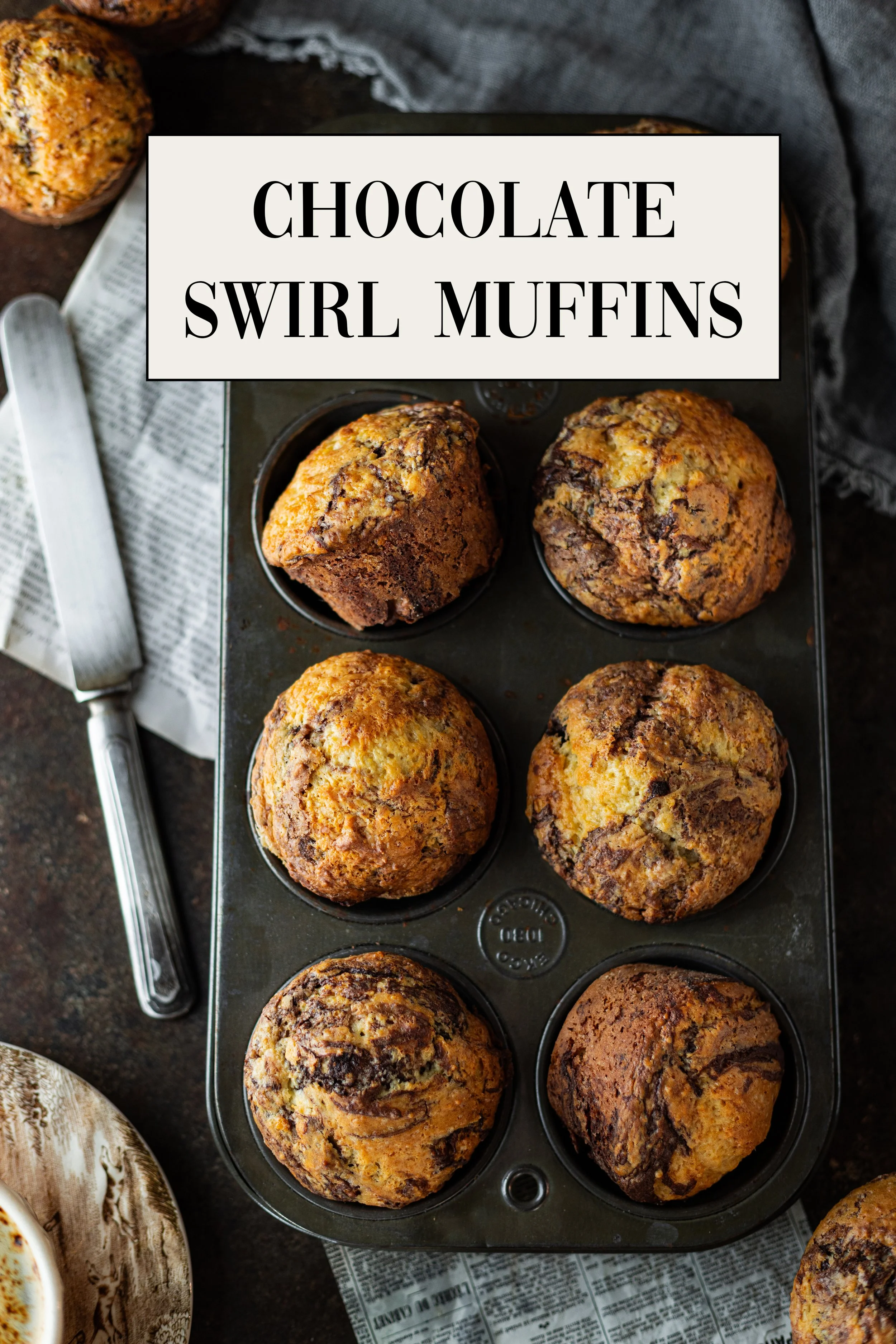 Chocolate Swirl Muffins: Marbled Breakfast Treat — Under A Tin Roof