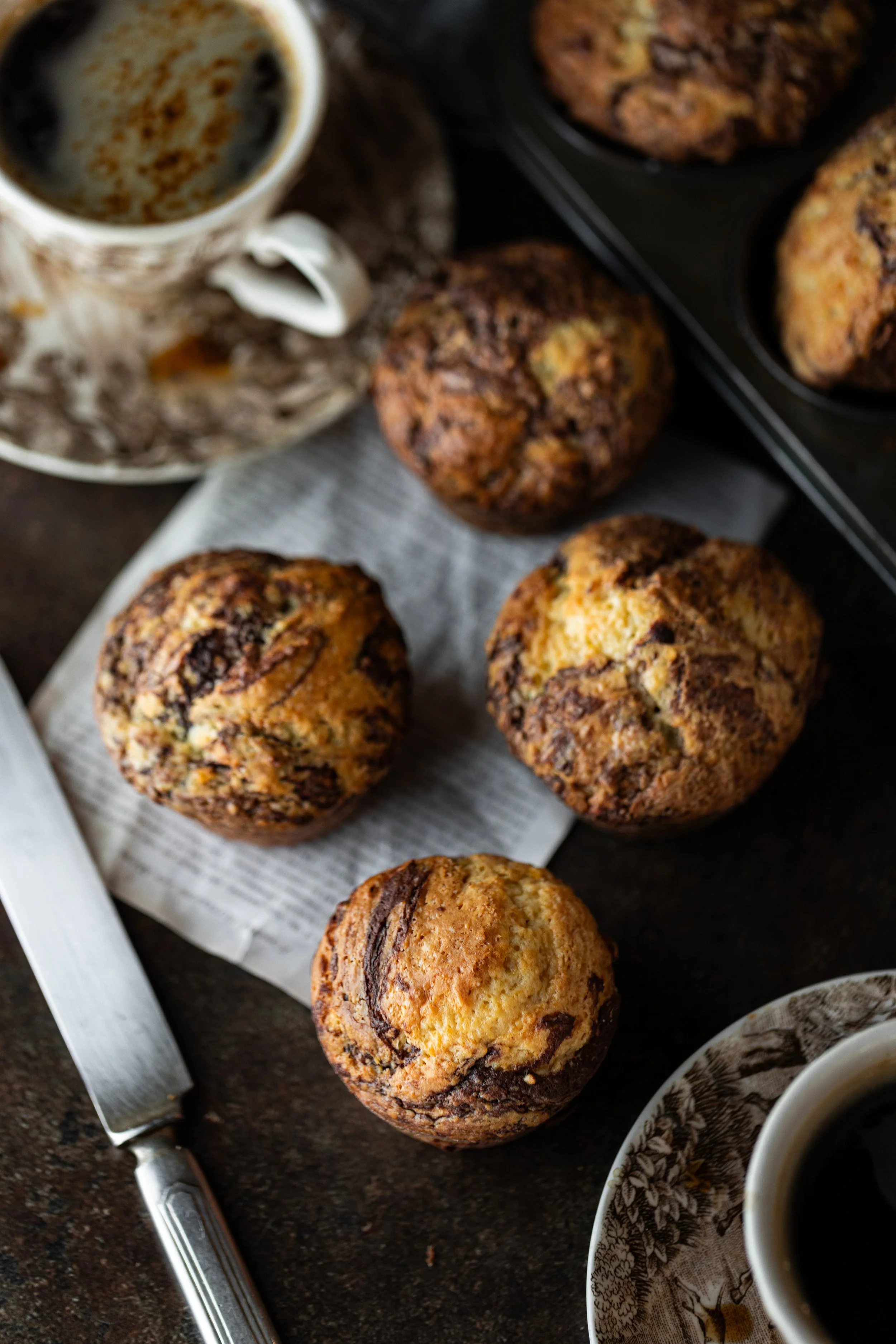 Chocolate Swirl Muffins: Marbled Breakfast Treat — Under A Tin Roof